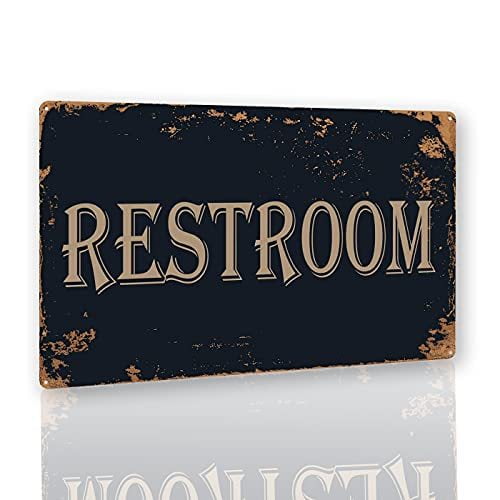 Sovava Vintage Restroom Signs Rustic Decor Bathroom Door Signs for ...