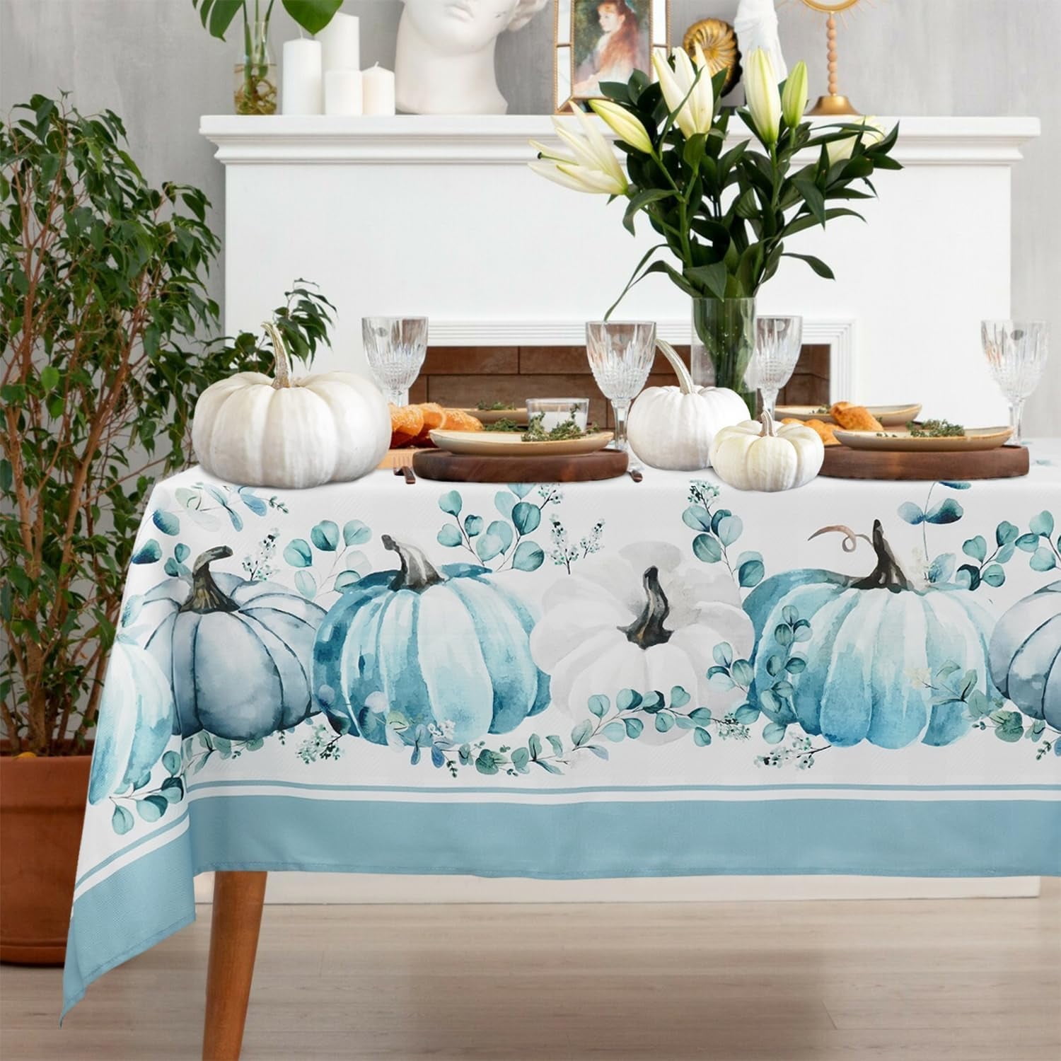 Sovcfoe Fall Thanksgiving Tablecloth 60x84 Inch Rectangle ...