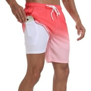 Officially Licensed Red LIFEGUARD? Men's Board Shorts Swim Trunks ...