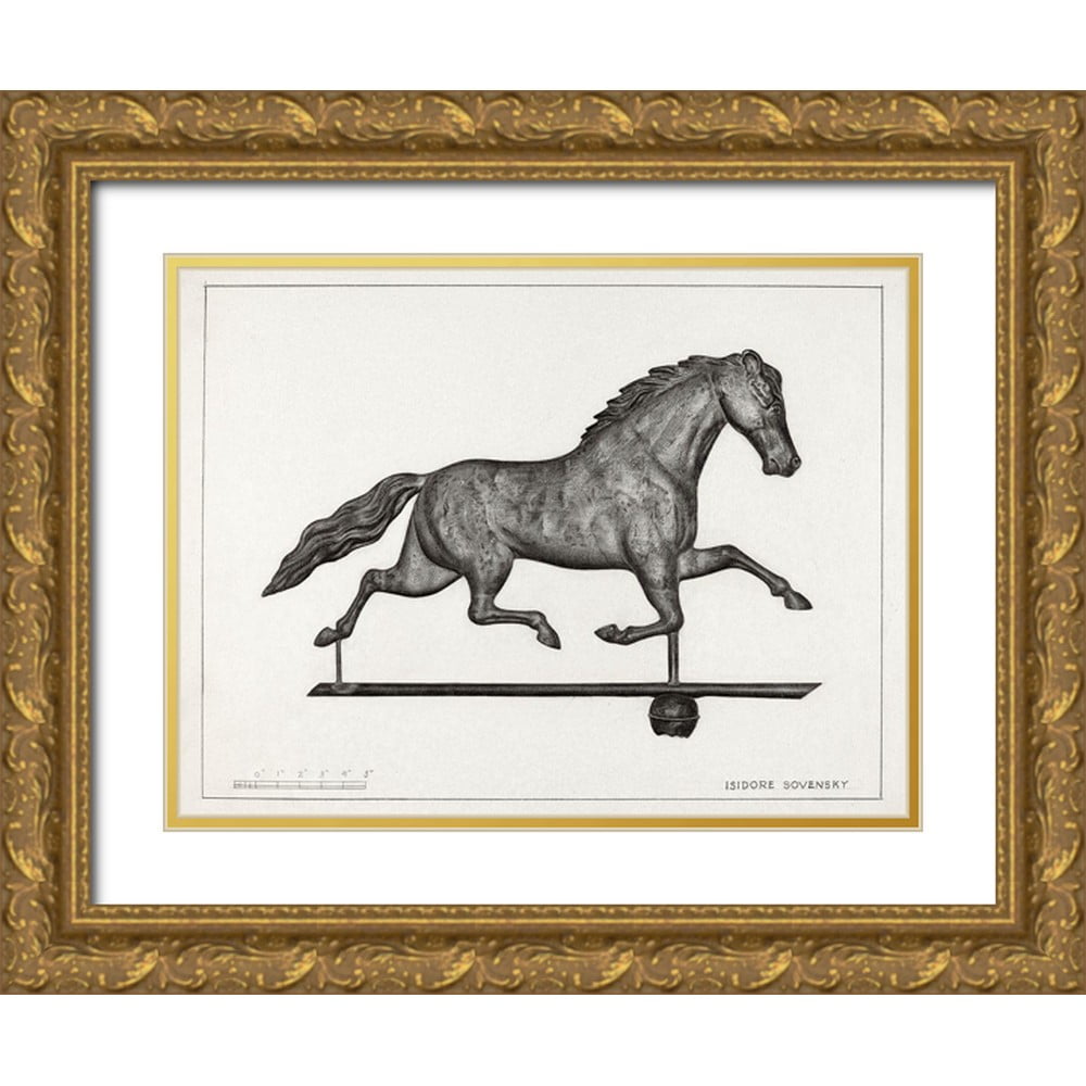 Sovensky, Isidore 14x12 Gold Ornate Wood Framed with Double Matting ...