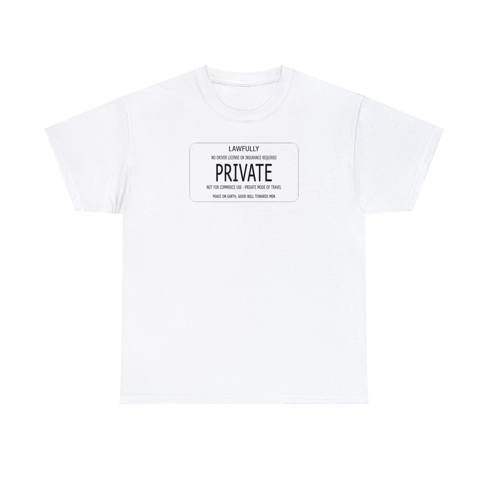Sovereign Citizen License Plate Unisex T-Shirt - Walmart.com