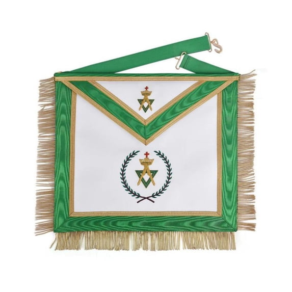 Sovereign Master Allied Masonic Degrees Apron - Parrot Green Ribbon ...
