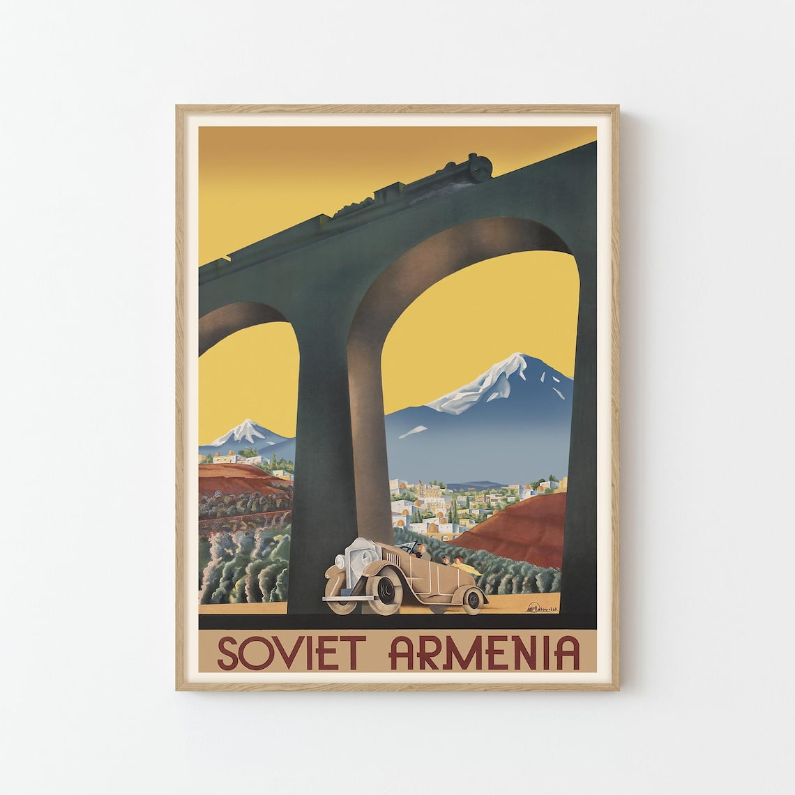 Soviet Armenia Vintage Travel Poster Art Print Home Decor Wall Art Gift ...