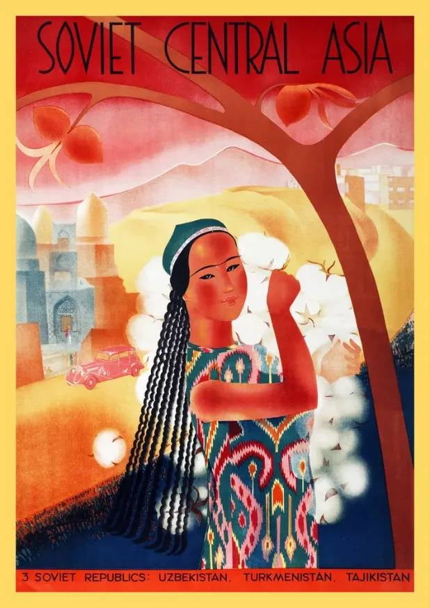 .Soviet Asian Republics travel POSTER.Home room Decor.Graphic art ...