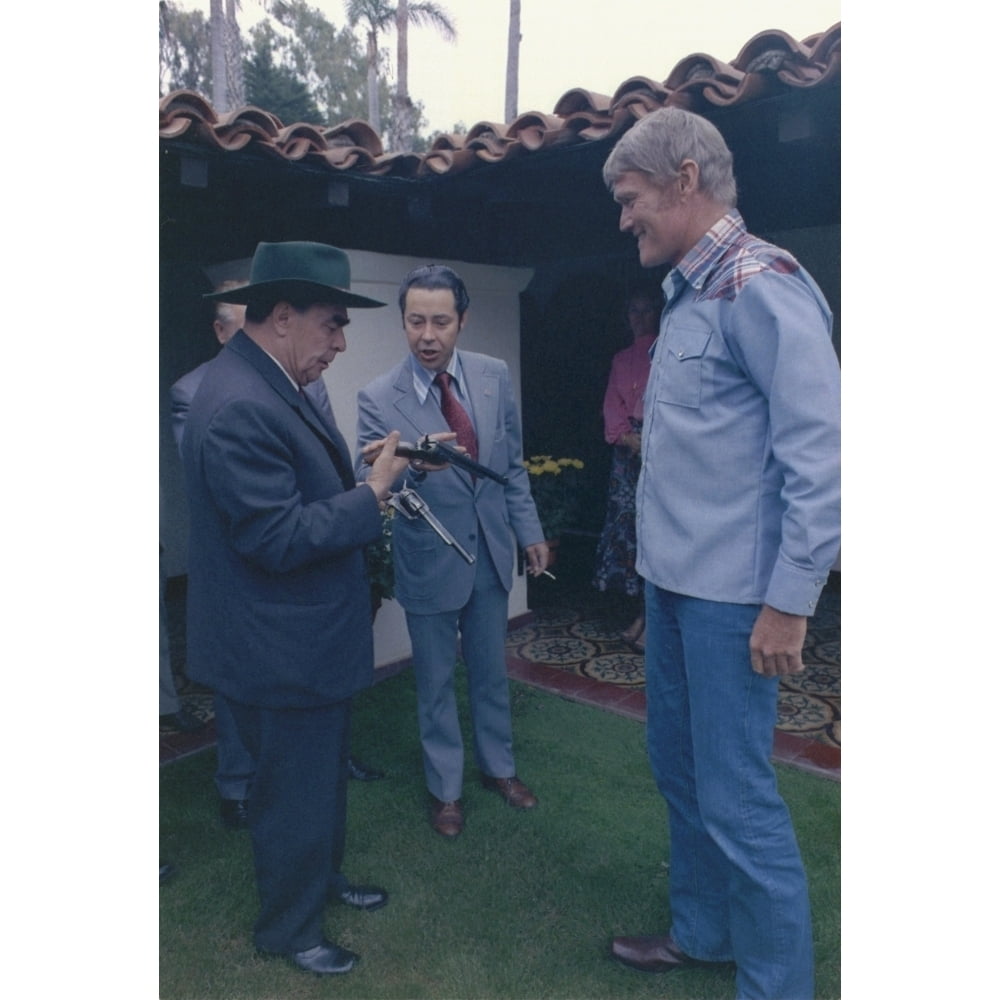 Soviet General Secretary Brezhnev Meets Actor Chuck Connors During ...
