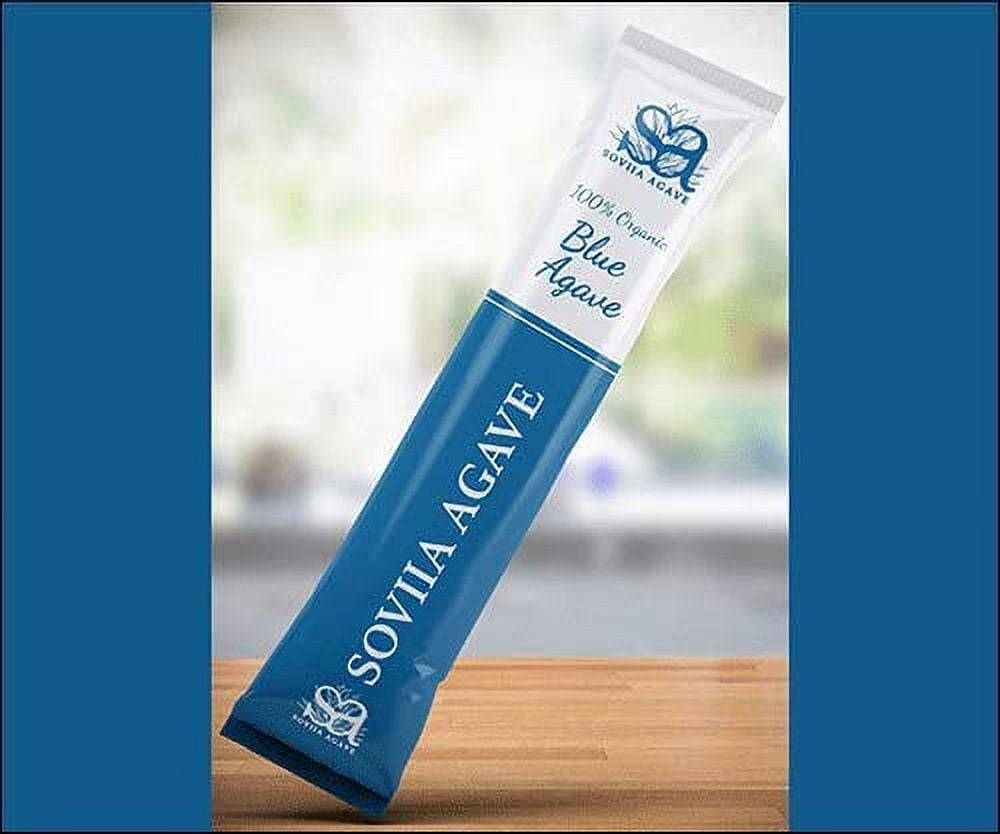Soviia Pure Natural USDA Organic Agave Syrup, Individual Stick Packets ...