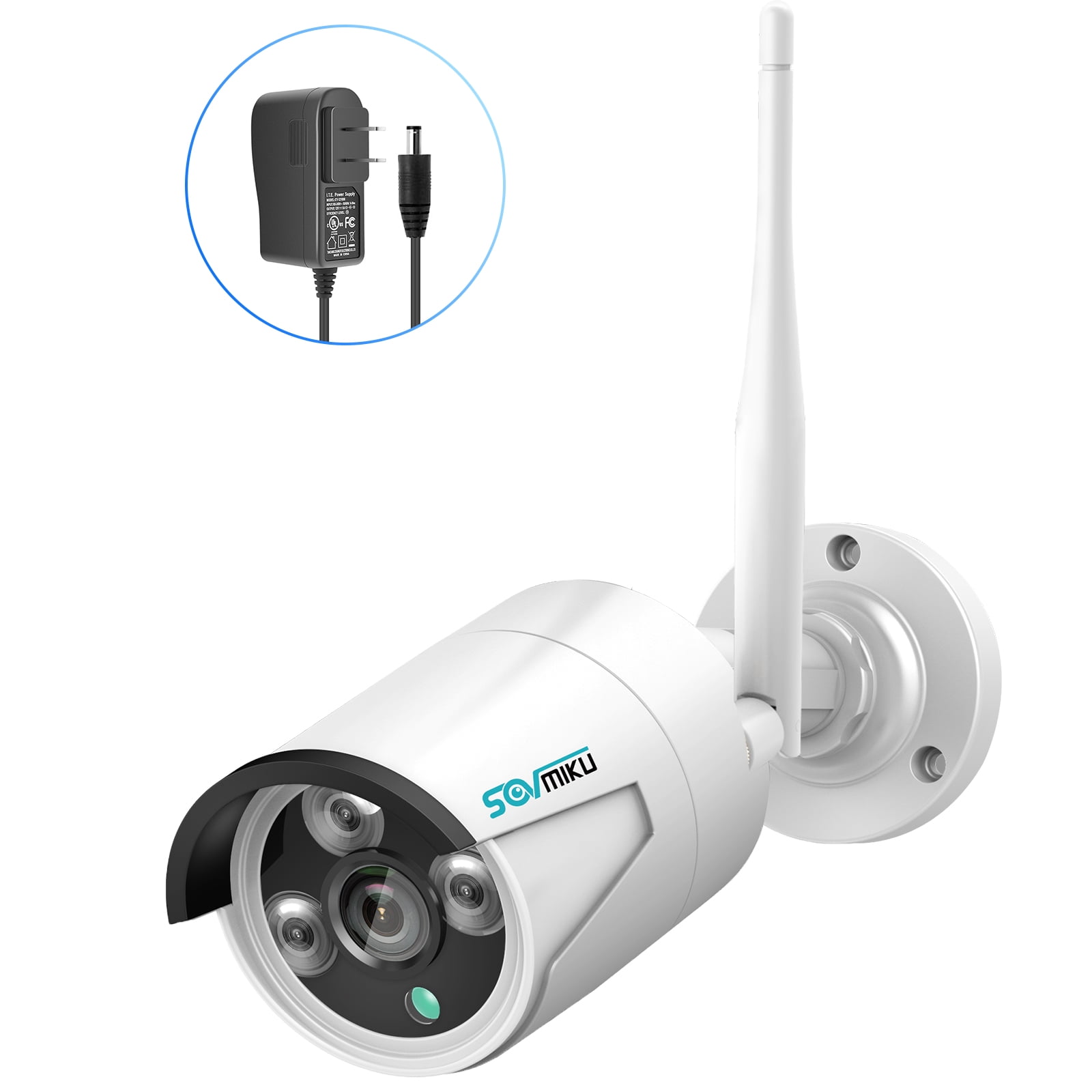Sovmiku 3MP Wireless WiFi Security Camera with Audio Recording,IP66 ...
