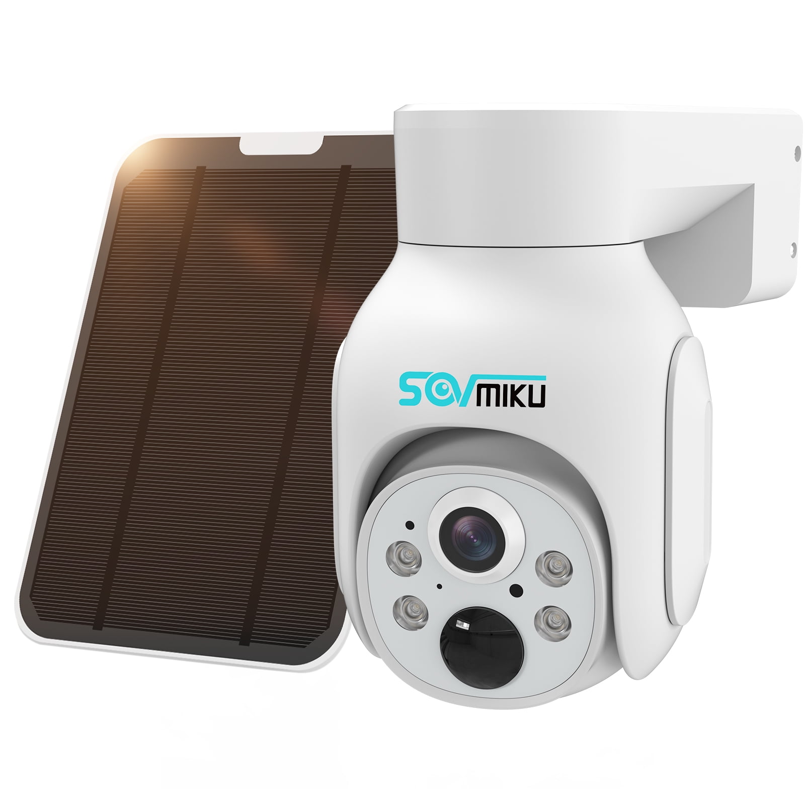 Sovmiku Solar Security Camera Outdoor, 4MP Wireless WIFI Camera, PTZ ...