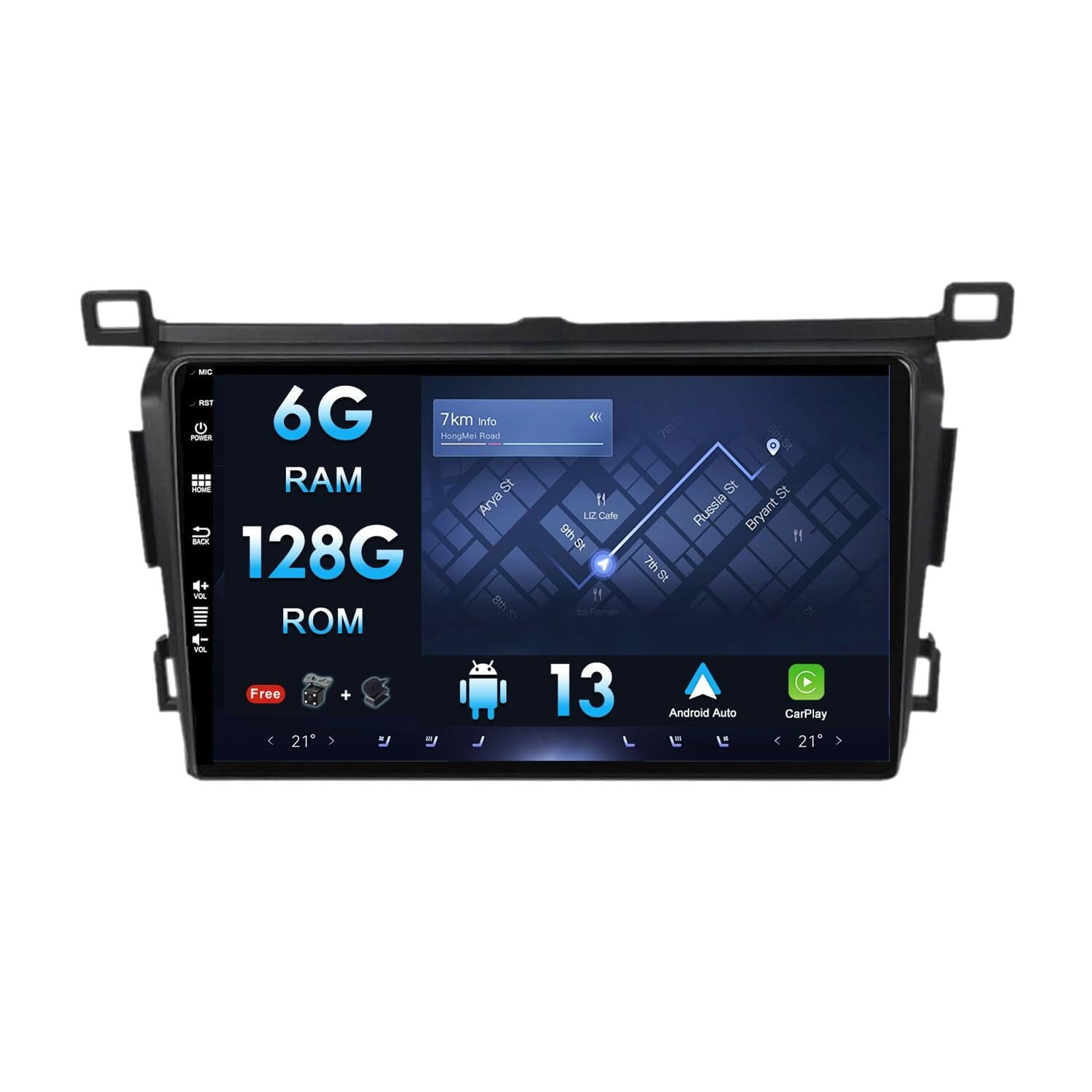Sovob 2 Din 9in IPS Touch Screen Android Car Stereo For Toyota RAV4 RHD ...
