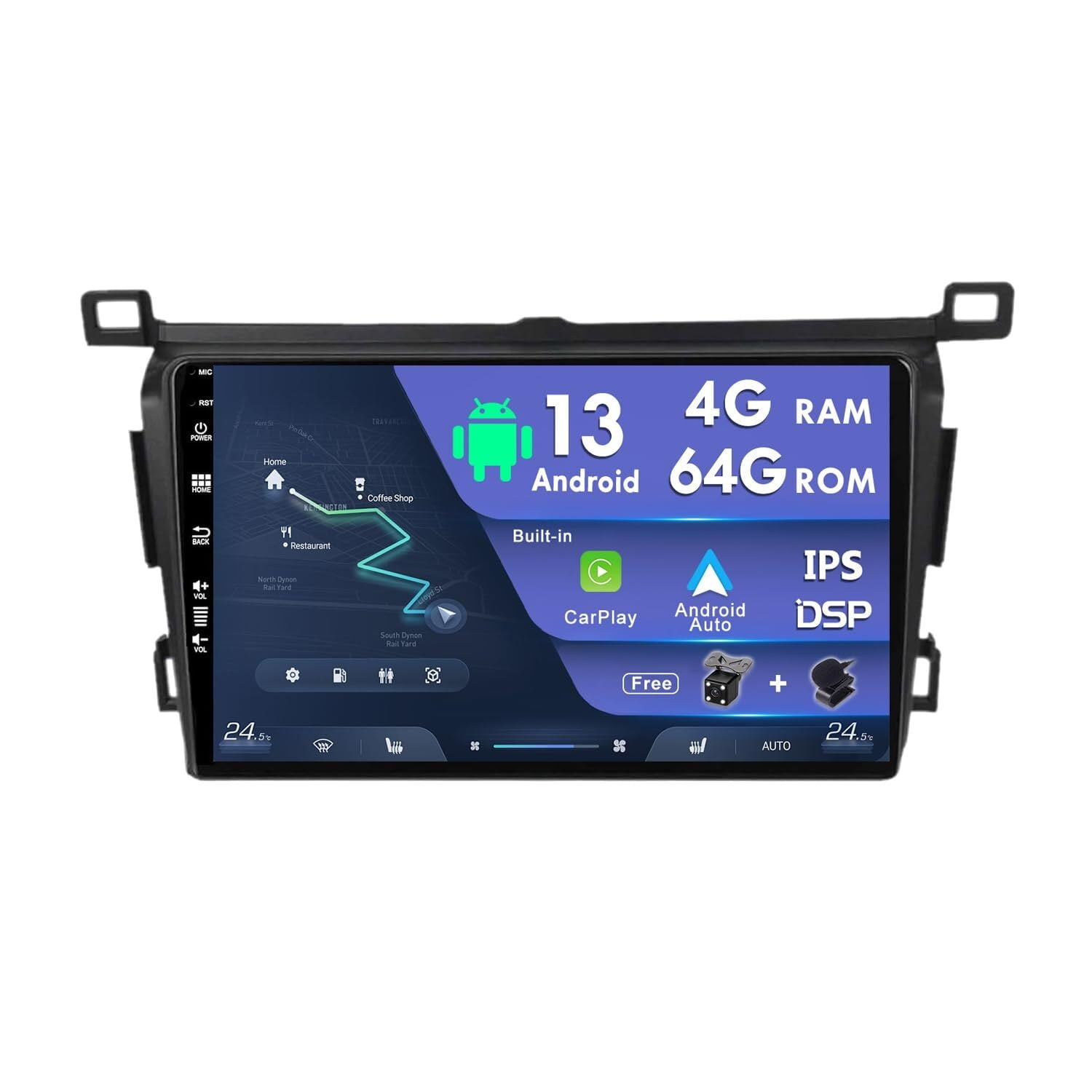Sovob 2 Din Car Stereo Head Unit For Toyota RAV4 RHD 2013-2018 Android ...