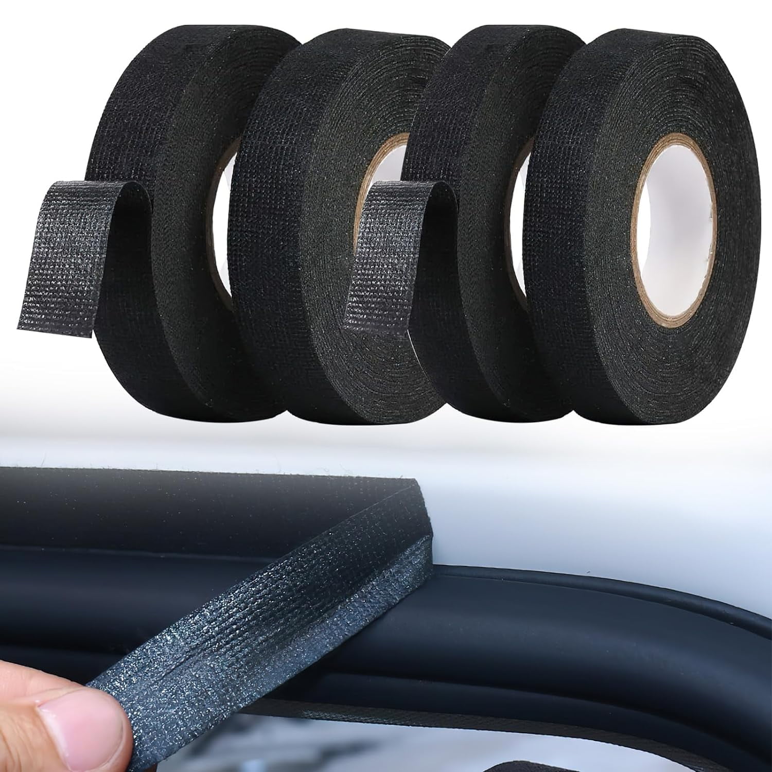 Sovob 4 Rolls Wiring Hardness Tape, Wire Harness Loom Tape, Electrical ...