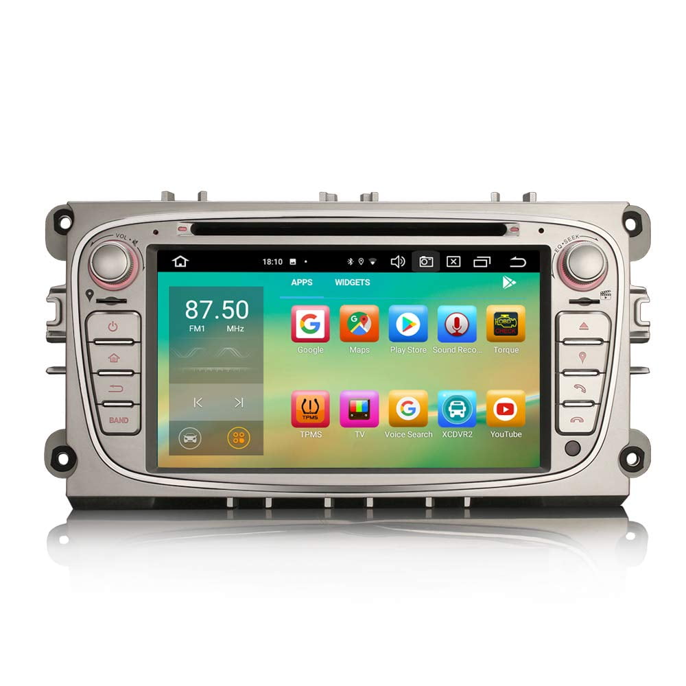Sovob 7 Inch Android 10.0 Car Stereo for Ford Focus Mondeo S/C-Max Galaxy DVD Player Support GPS ...
