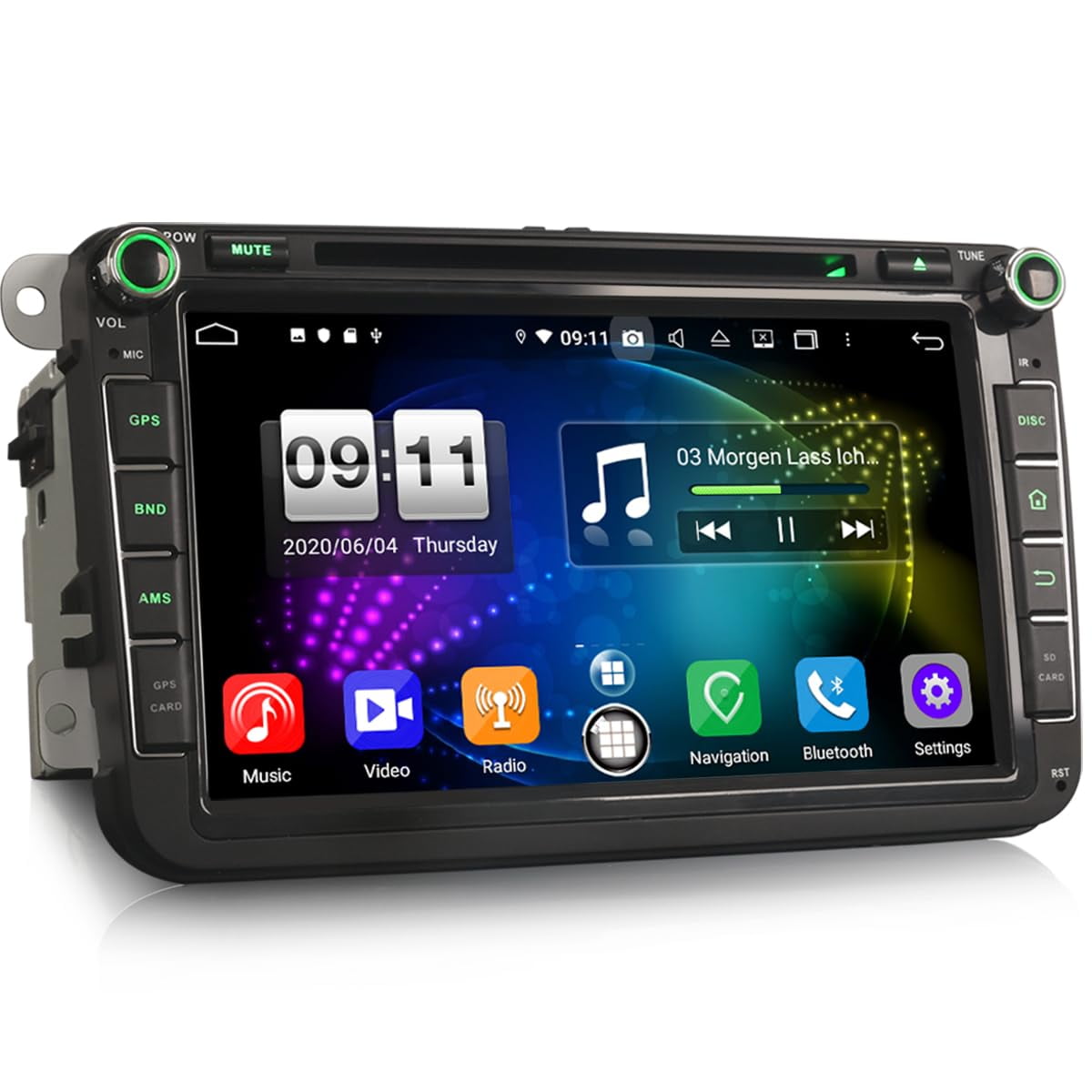 Sovob 8 Core 4+64GB Android 12 Car Stereo for VW Caddy Golf 5 6 Jetta ...