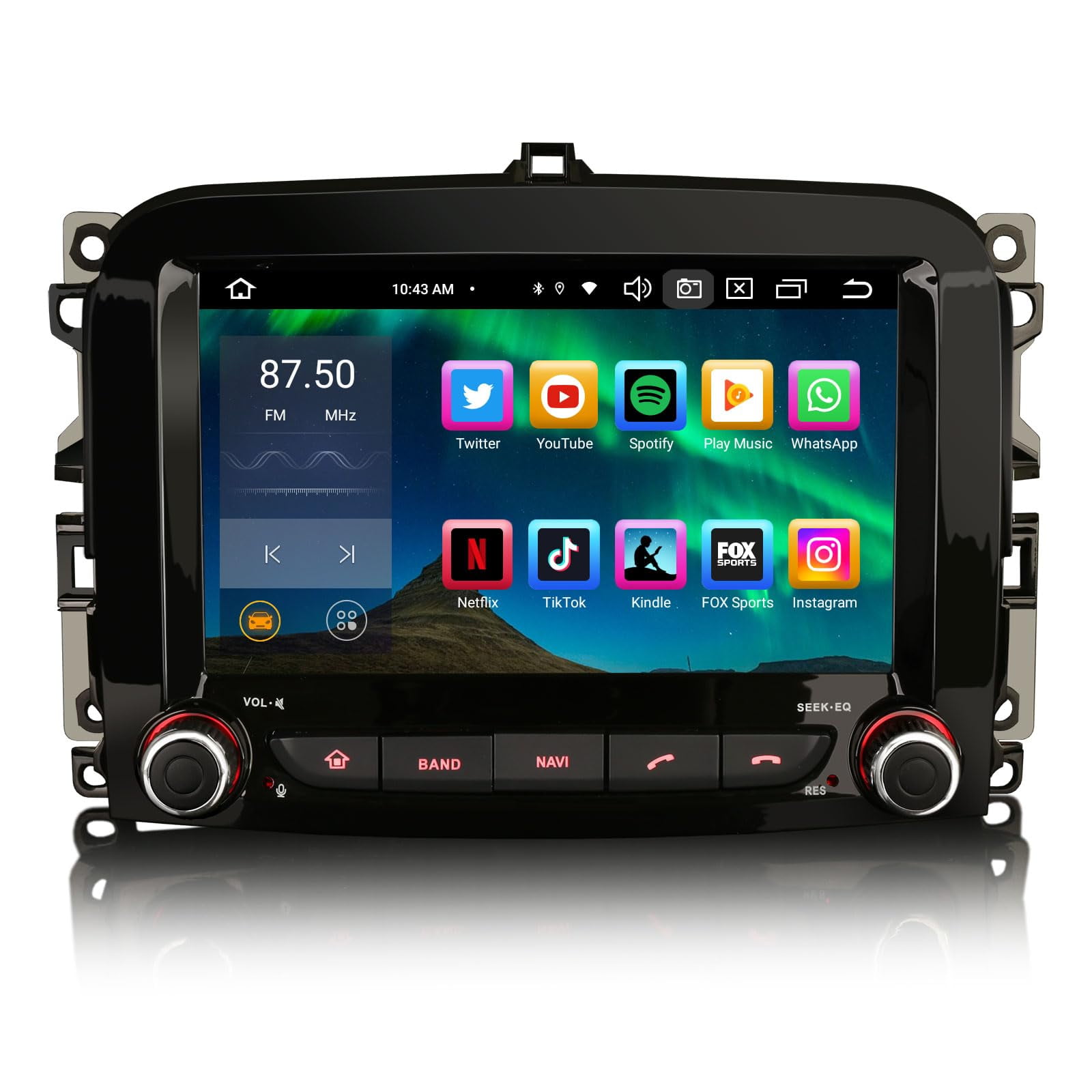 Sovob 8-Core 4+64GB Android 13 Car Stereo for Fiat 500L Support GPS Sat ...