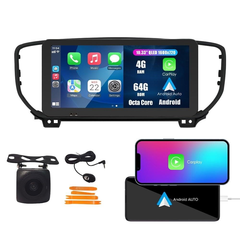 Sovob Android Radio CarPlay & Android Auto Autoradio Car Navigation Stereo Multimedia Player GPS ...