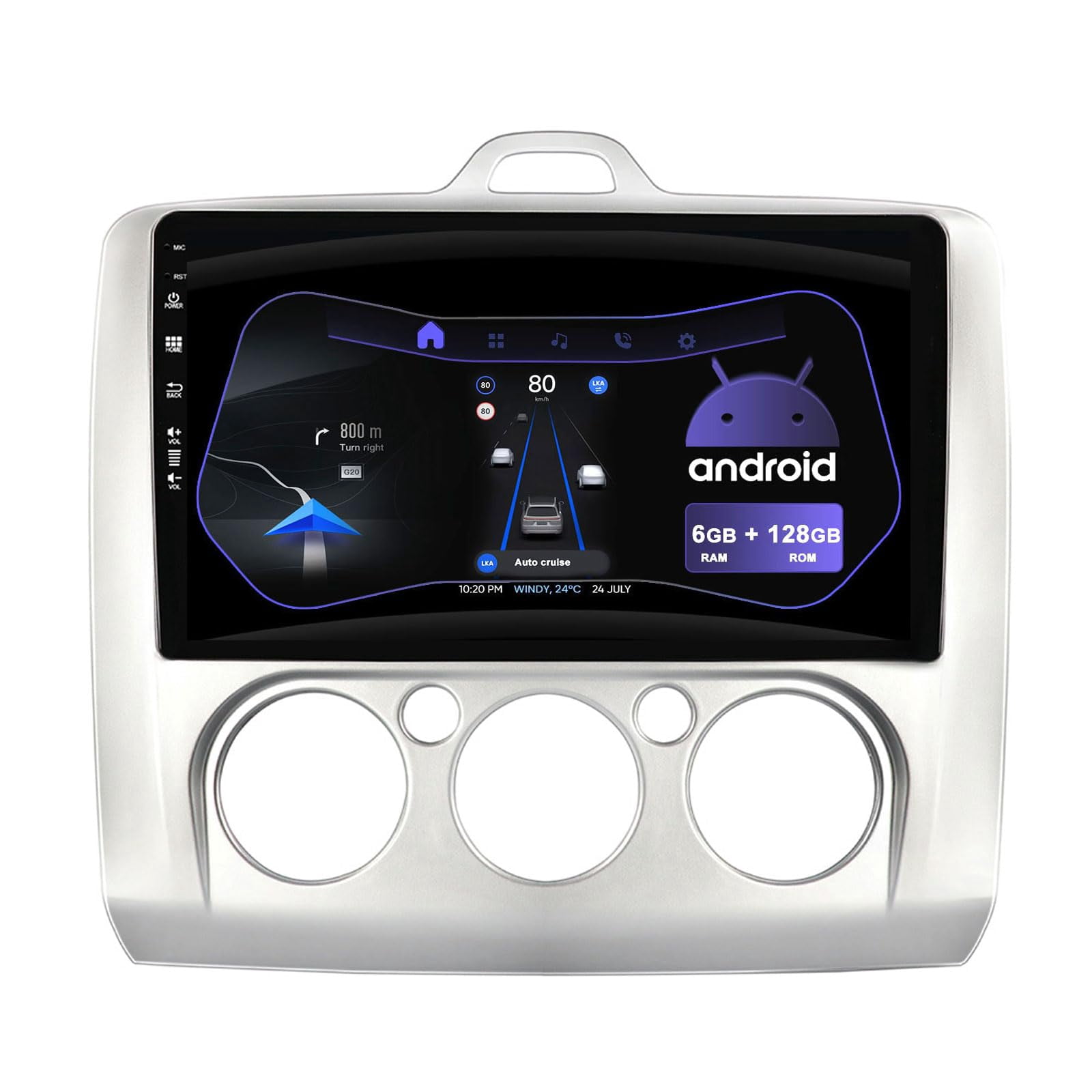 Sovob Double Din Car Stereo Head Unit Android For Ford Focus Exi MT AT ...