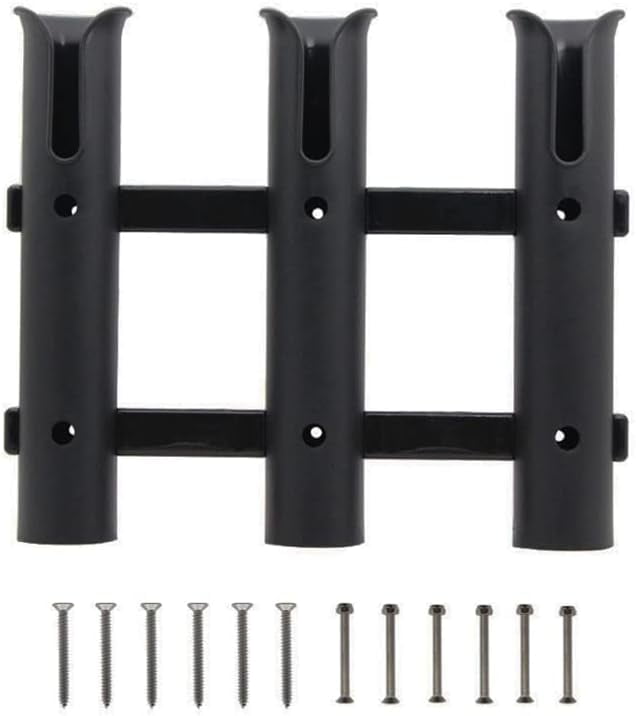 Sovob Fishing Rod Holder Bracket Barrel, 3 Tubes Wall-Mounted Fishing ...