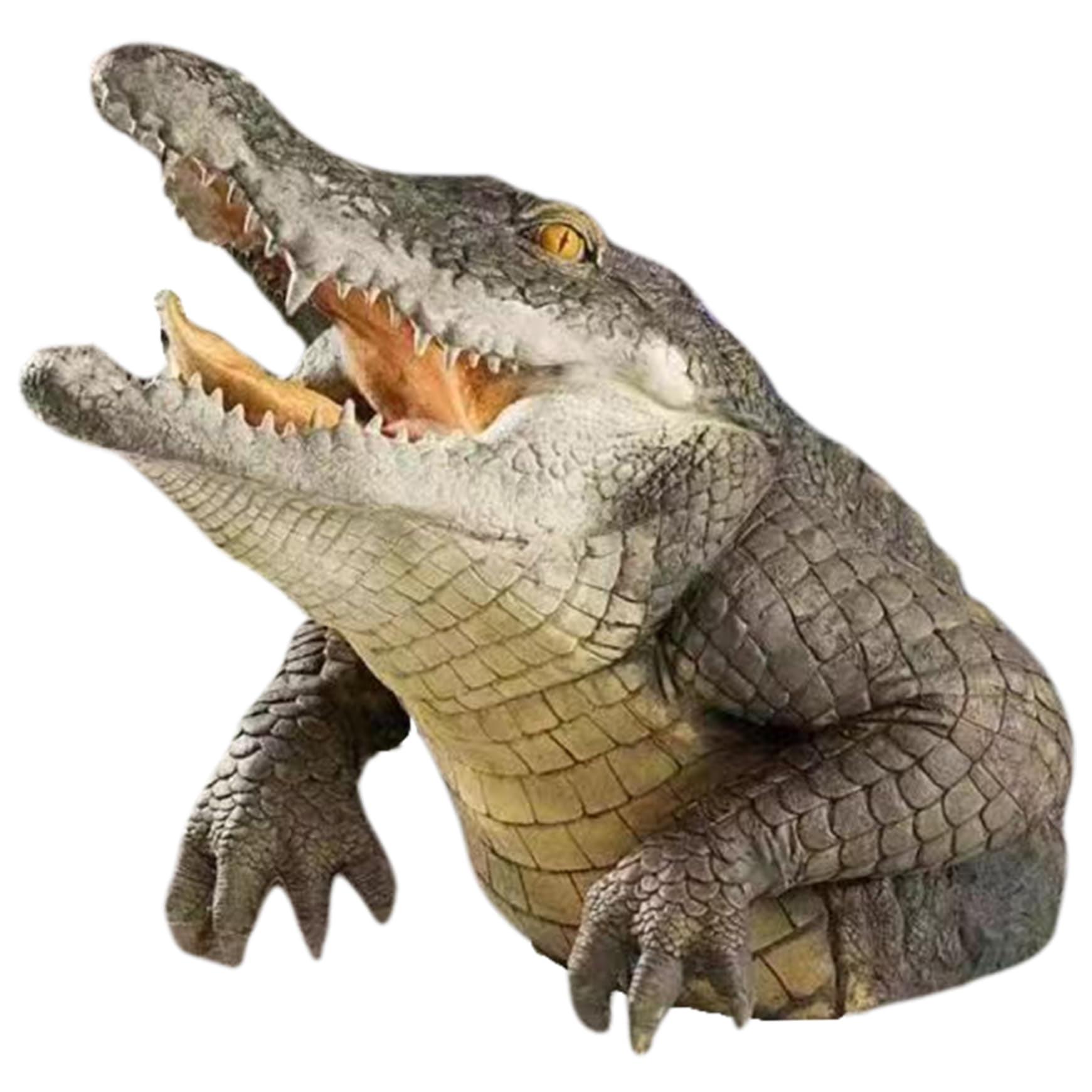 Sovob Floating Crocodile Decoy Resin Animals Statues Spoof Toy Garden ...