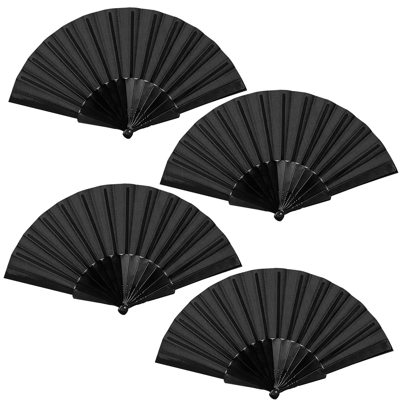 Sovob Folding Handheld Fan, Black Hand Fan, Folding Fan, Silk Fabric Manual Fan Handheld for ...