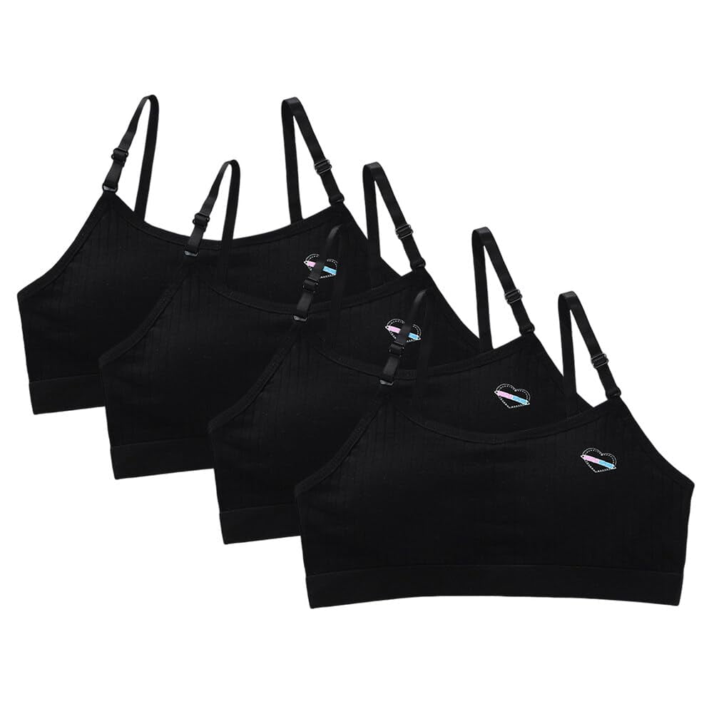 Sovob Girls Bra, Cotton Bustier Training Bra, Strap Top Comfort Stretch ...