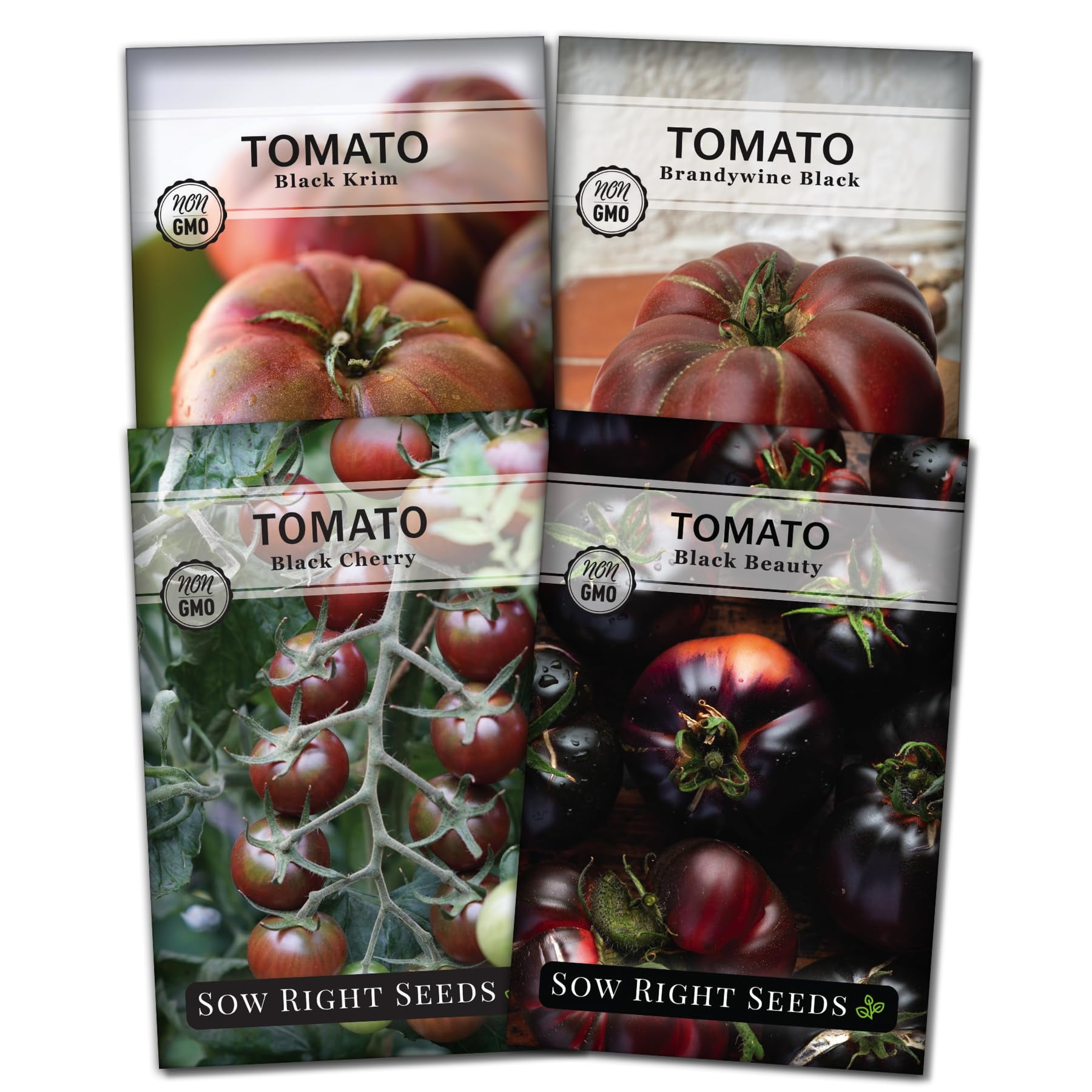 Sow Right Seeds - Black Tomato Seed MHD1Collection for Krim, Brandywine, Cherry, and Beauty ...