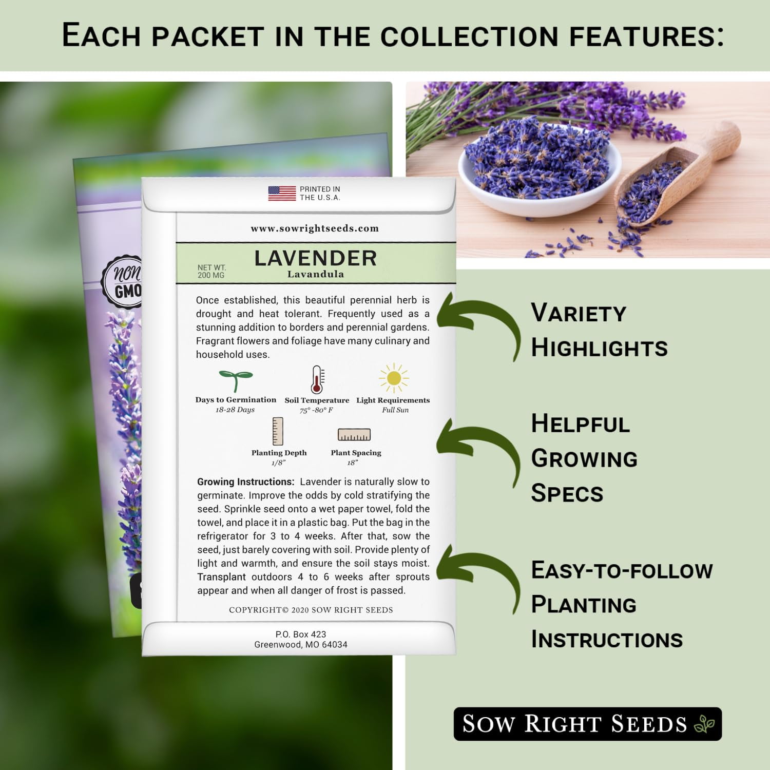 Sow Right Seeds - Edible Flower Seed H2FSDCollection for Individual ...