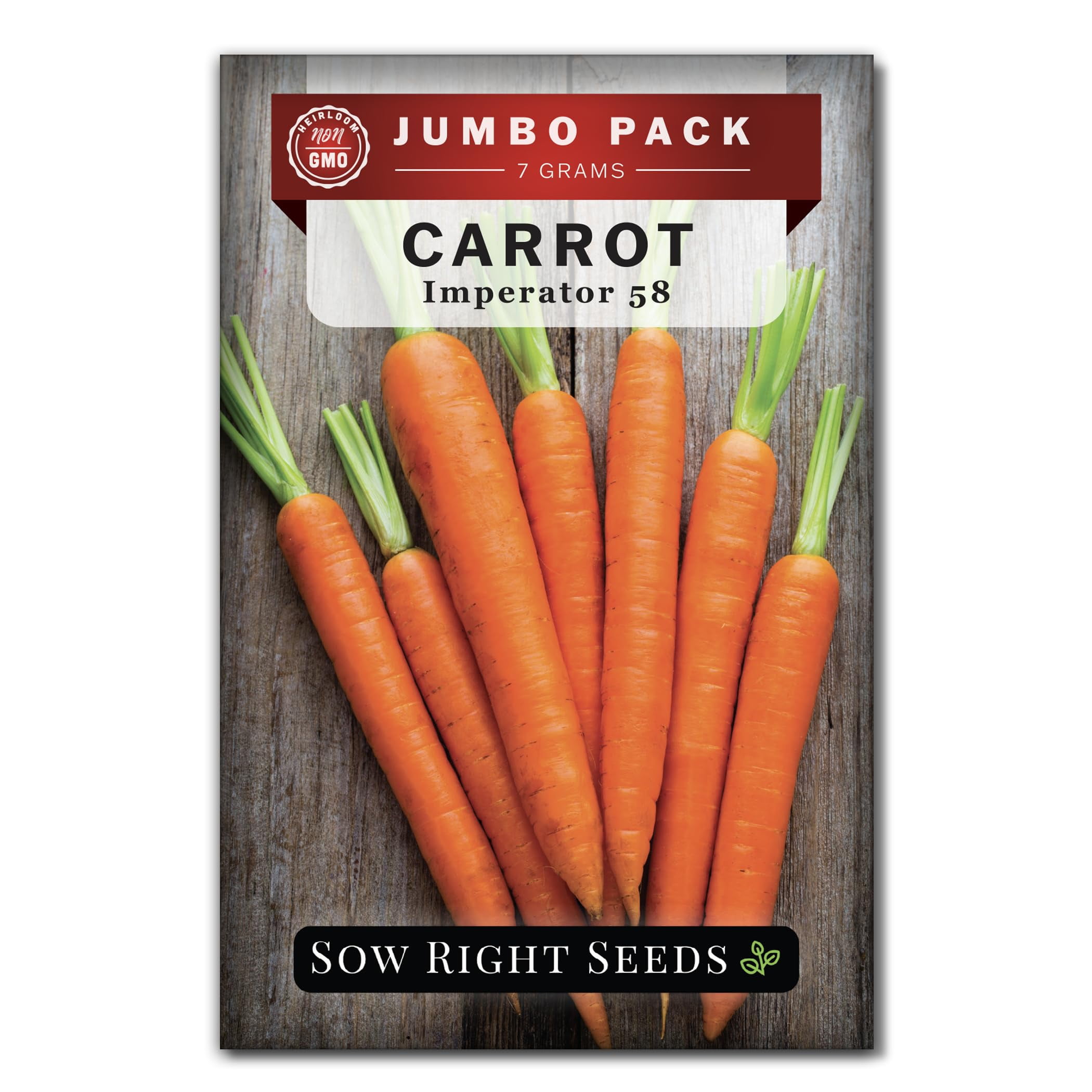 Sow Right Seeds FEV6 - Bulk Imperator 58 Carrot Planting - 7 Grams, 6500 Seeds - Non-GMO ...