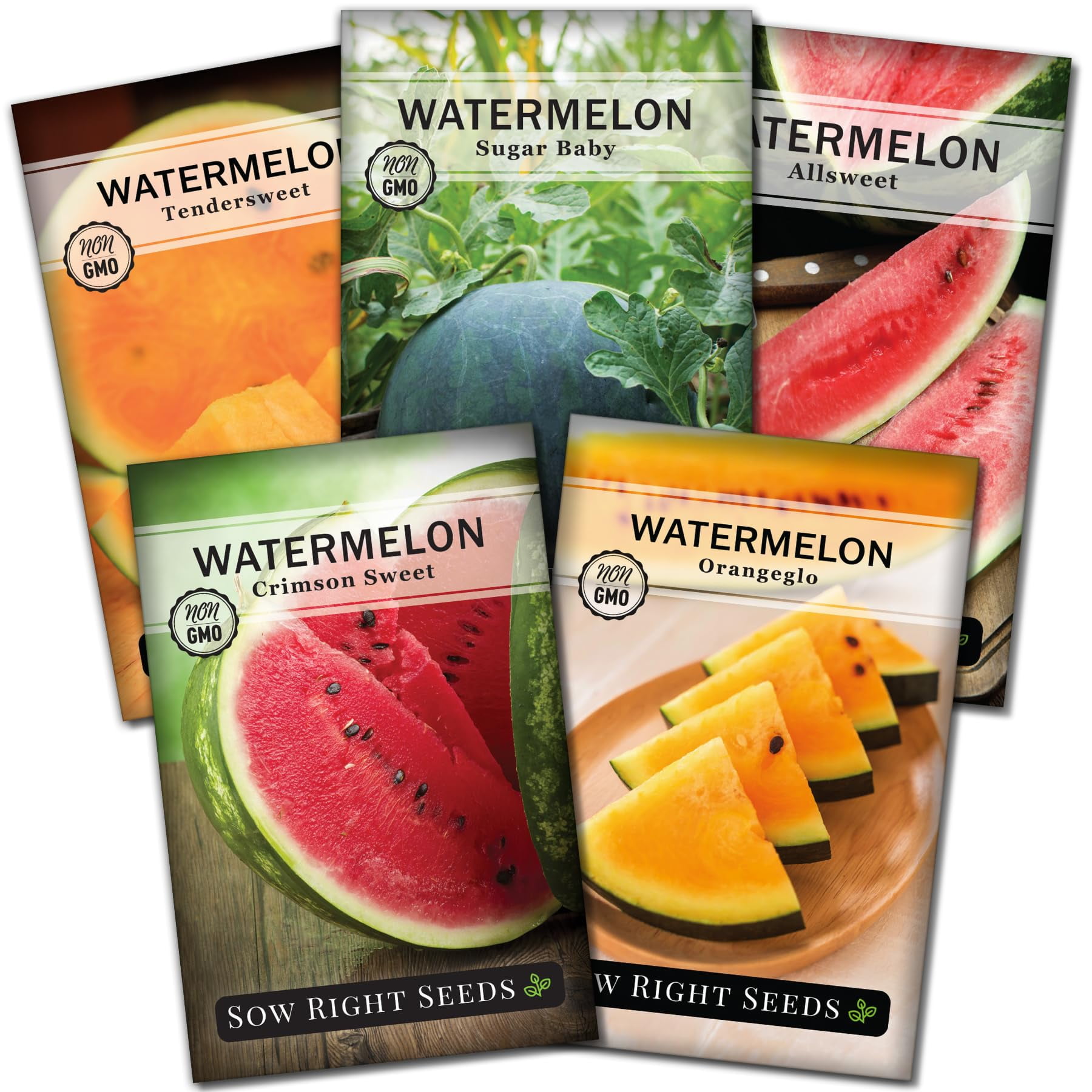 Sow Right Seeds TWE5 - Watermelon Fruit Seeds Collection Crimson Sweet ...