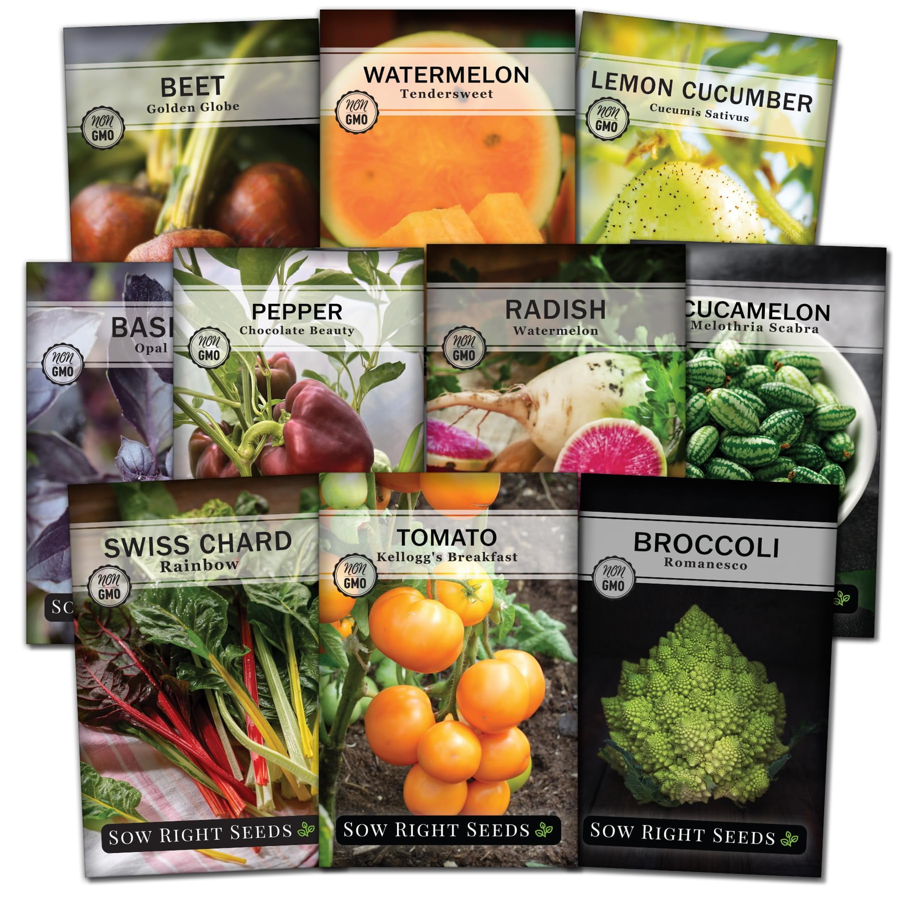 Sow Right SeedsEGSC - Rare Exotic Vegetable Seed Collection Planting - Non-GMO Heirloom Beets ...