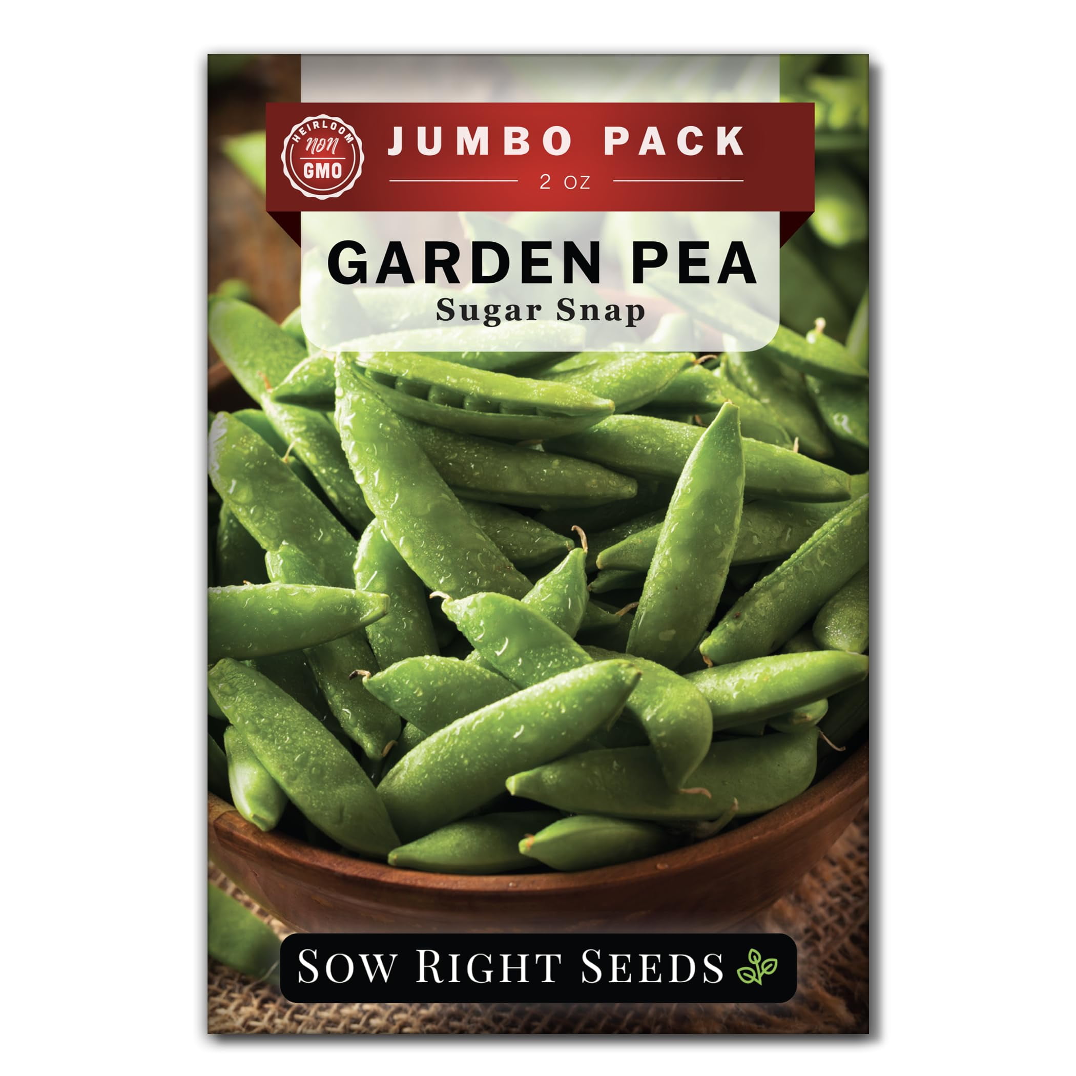 Sow Right TWE5 - Bulk Sugar Snap Pea for Planting - 2 Ounce, 225 - Non ...
