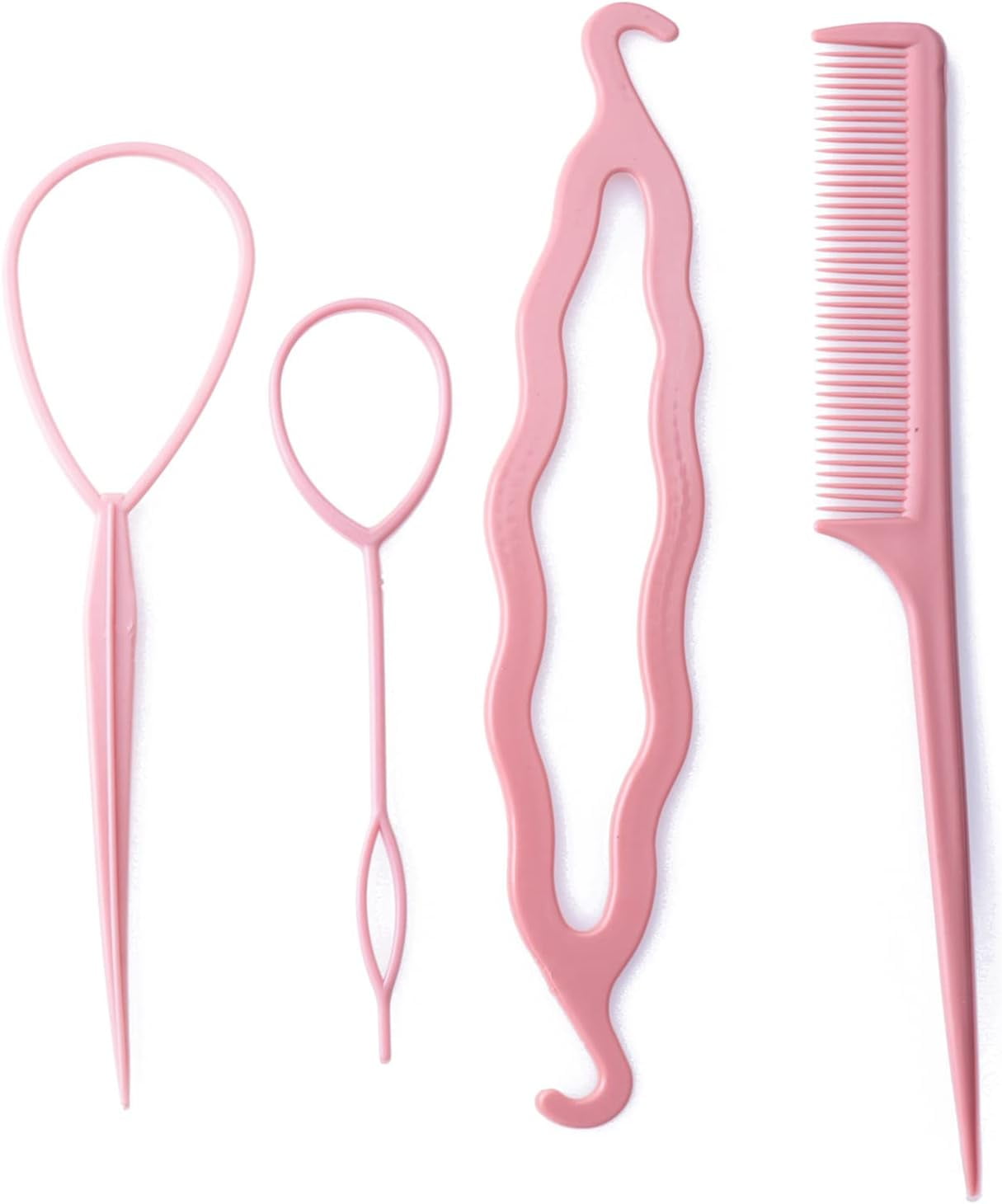 Sowaka 4 Pcs Topsy Hair Tail Tools Hair Comb Hair Loop Tool French ...