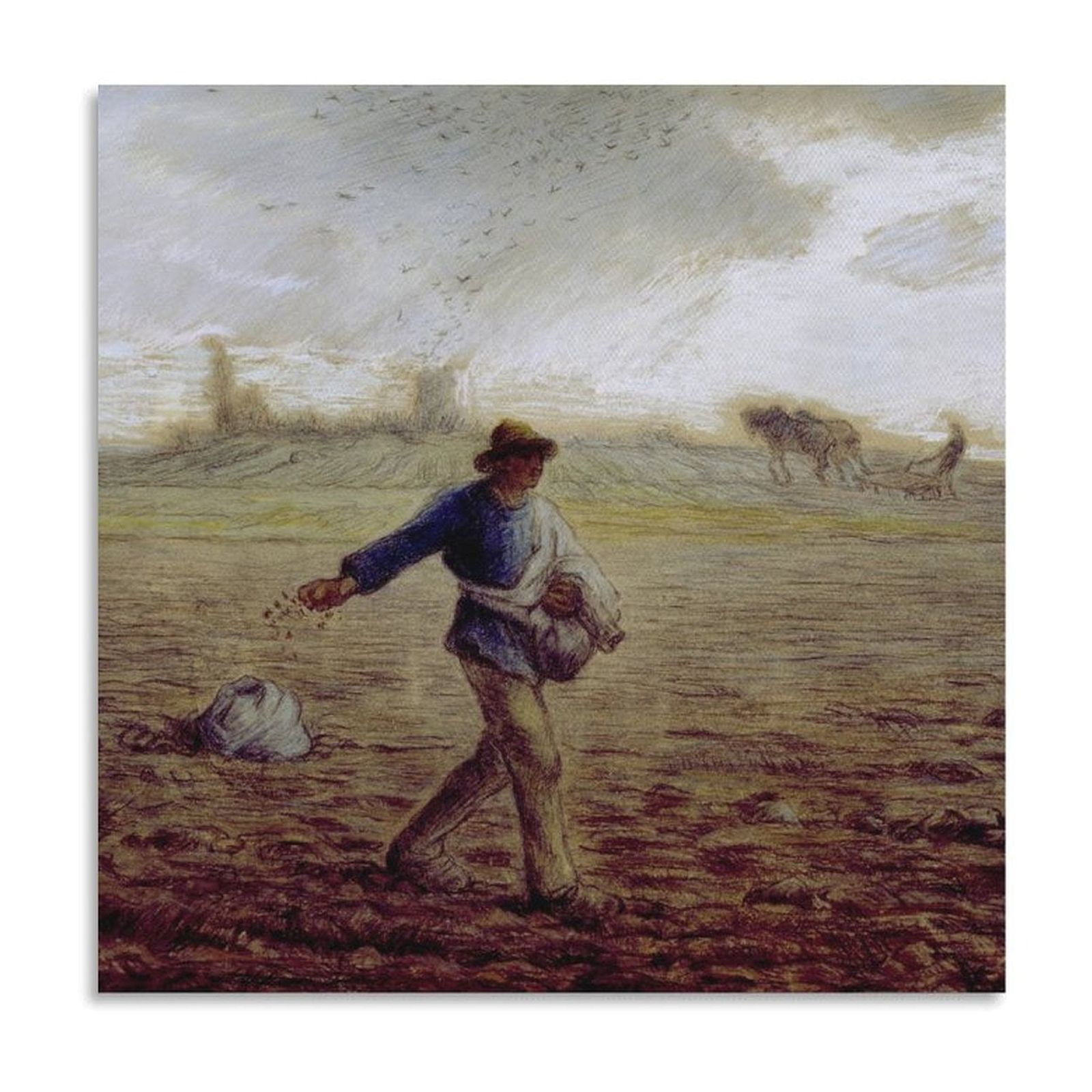 The Sower by Jean Francois Millet Poster Art Painting Retro Poster ...