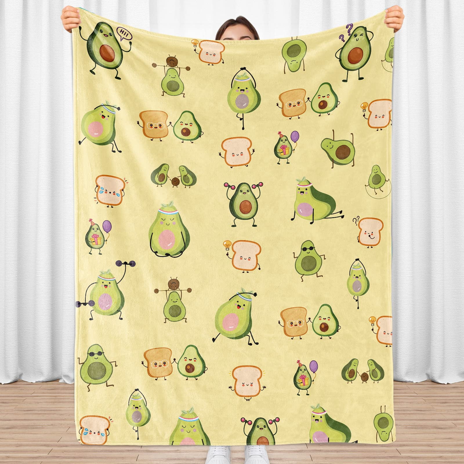 Sowide Avocado Blanket, Comfy Blanket Throw Gift for Avocado Lovers ...