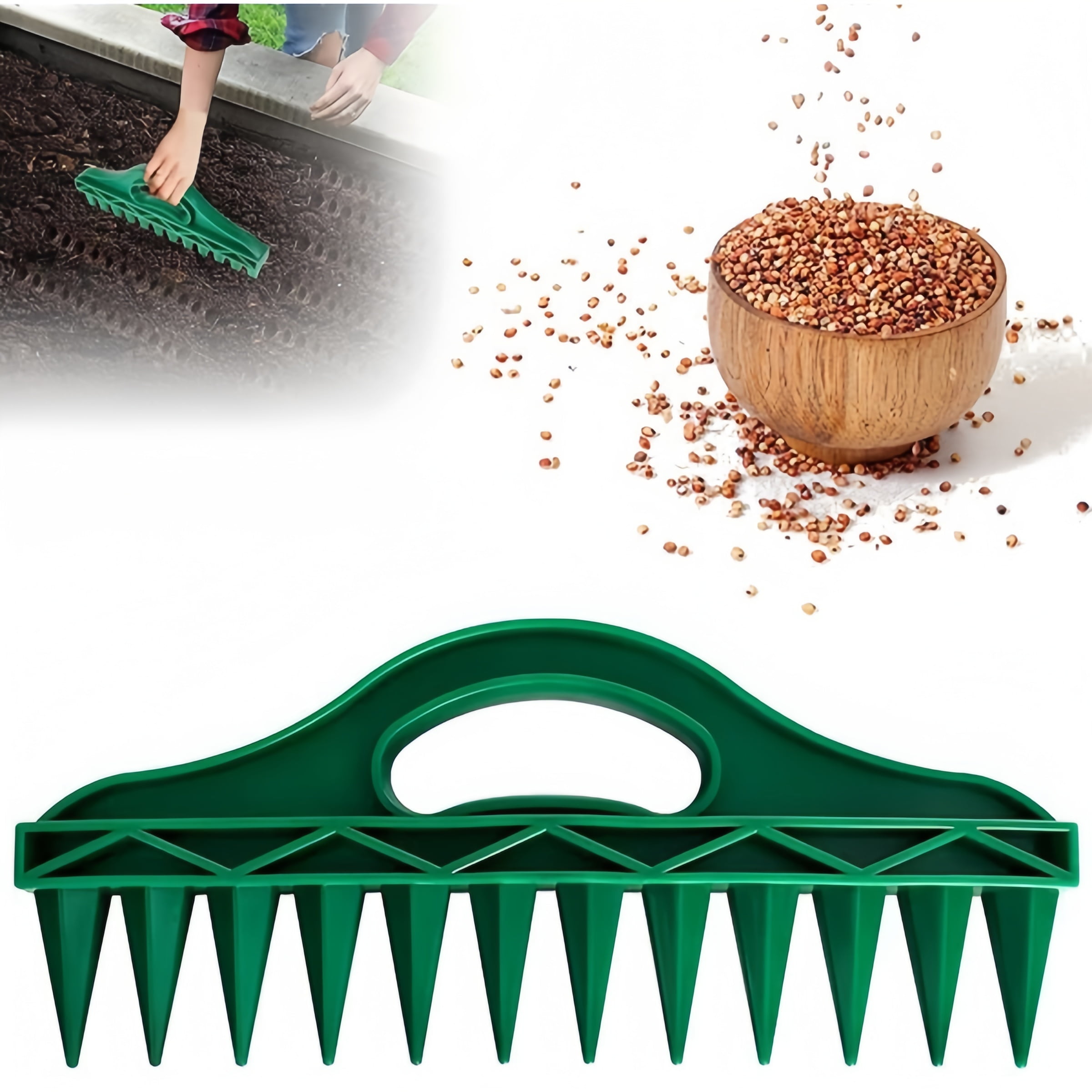 Sowing Seeds Dispenser Set, BKSDUEH 12 Holes Seed-in Soil Digger ...
