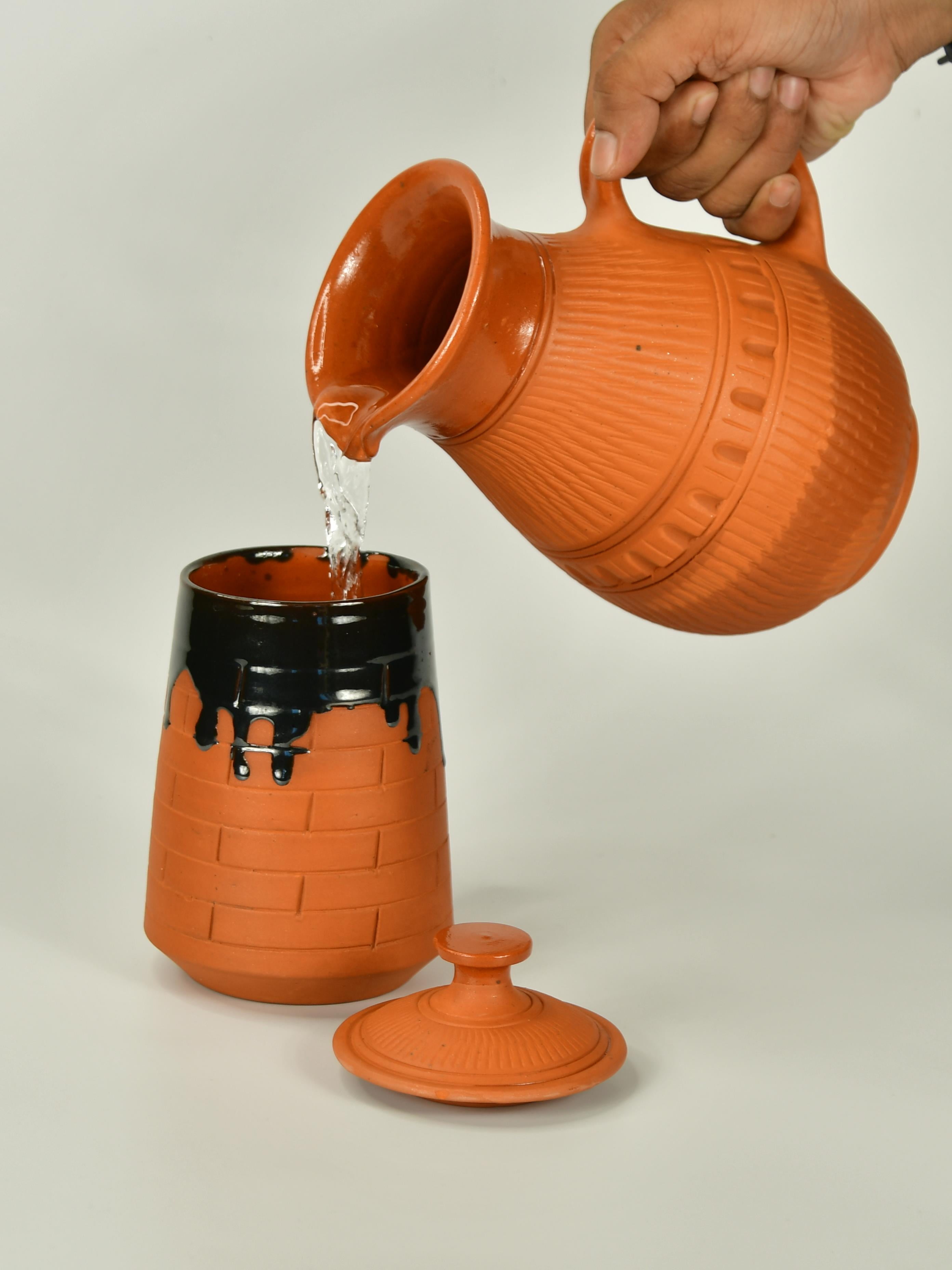 Sowpeace Terracotta Water Jug: Artisan Elegance for Home & Kitchen ...