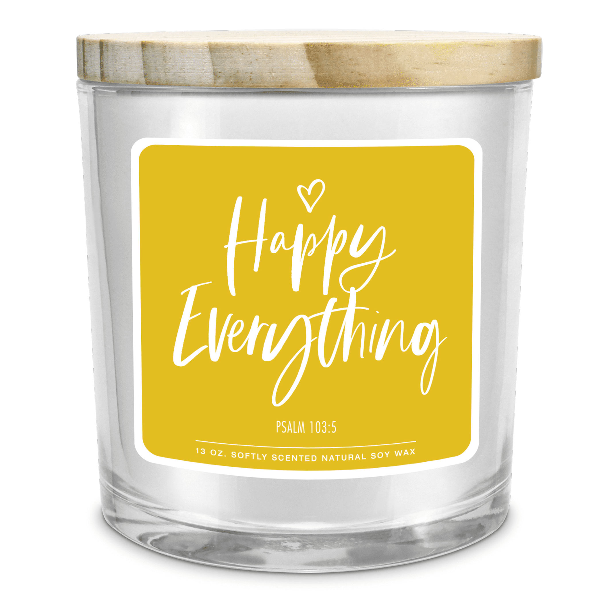 Soy Candle Happy Everything Yellow 13Oz[ Yellow/White ] - Walmart.com