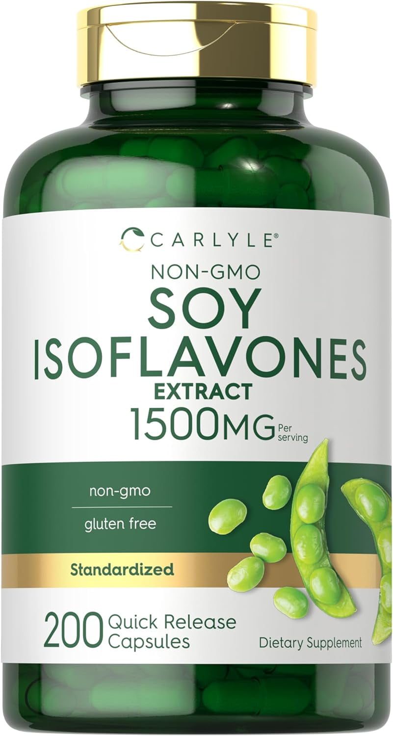 Soy Isoflavones for Women and Men 1500mg | 200 Capsules | by Carlyle ...