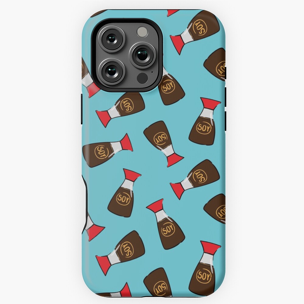Soy Sauce Bottle Blue Japanese Food Phone Case for iPhone 16 15 14 13 ...