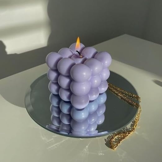 Soy Wax Scented Bubble Cube Candle | Aesthetic Decor Scented Candle ...