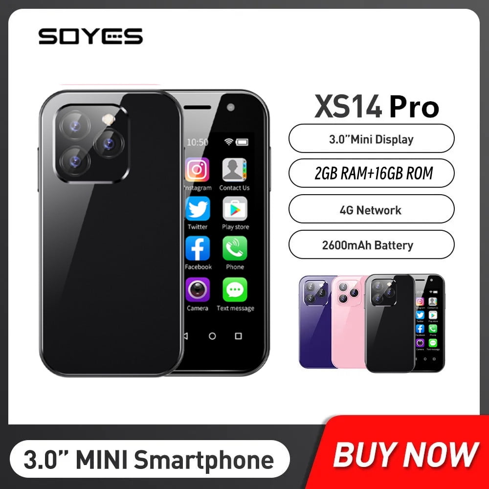 Soyes XS14 Pro Mini 4G Smartphone 3.0 Inch Octa Core Dual Sim Ultra Thin Unlocked Card Mobile ...