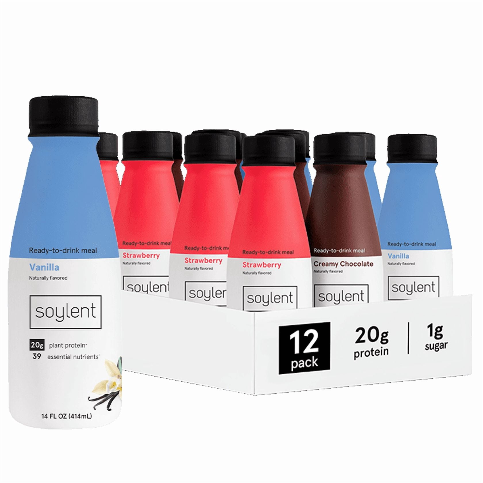 Soylent Vegan Energy Nutrition Based Meal Replacement Shake, 14 Oz ...