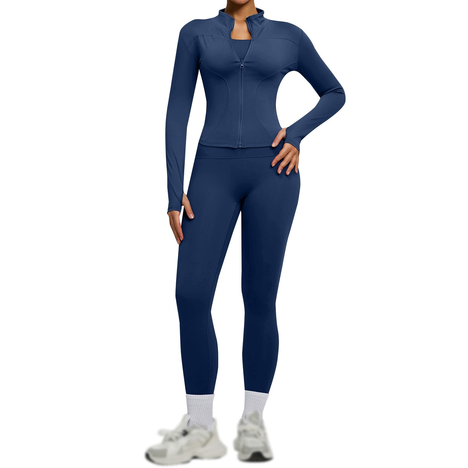 Soyumi 2 Piece Workout Sets for Women, Yoga Outfits High Waist Tummy ...
