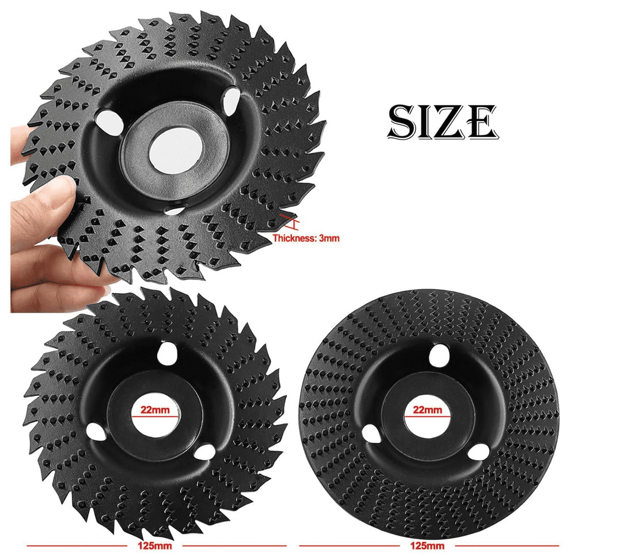 Soyumi Drill Bits & Accessories Wood Carving Disc Grinding Wheel With ...