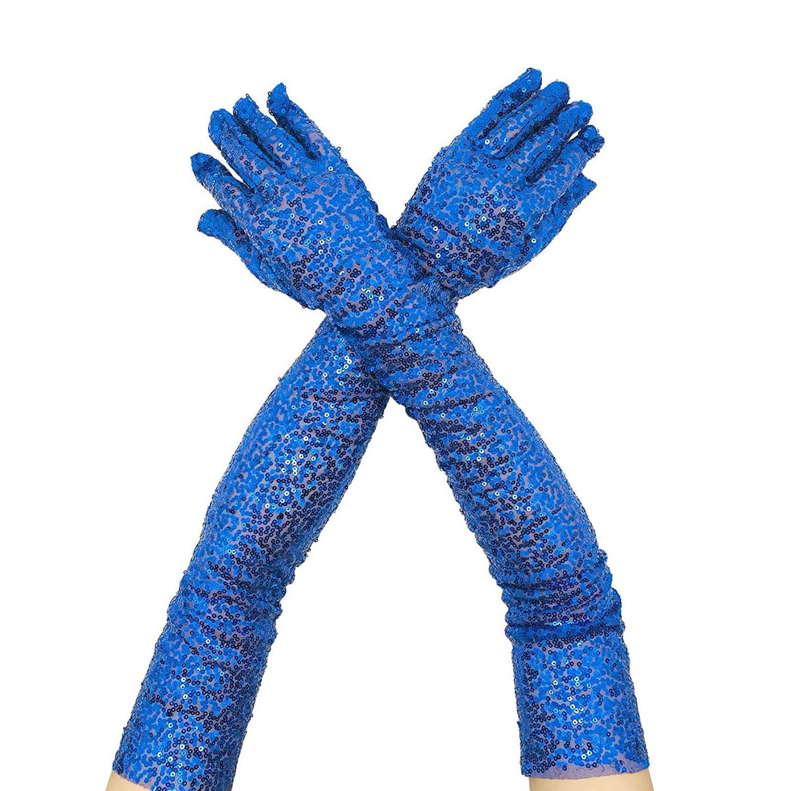 Soyumi Sequin Gloves for Women and Girls, Sparkly Opera Length Glitter ...