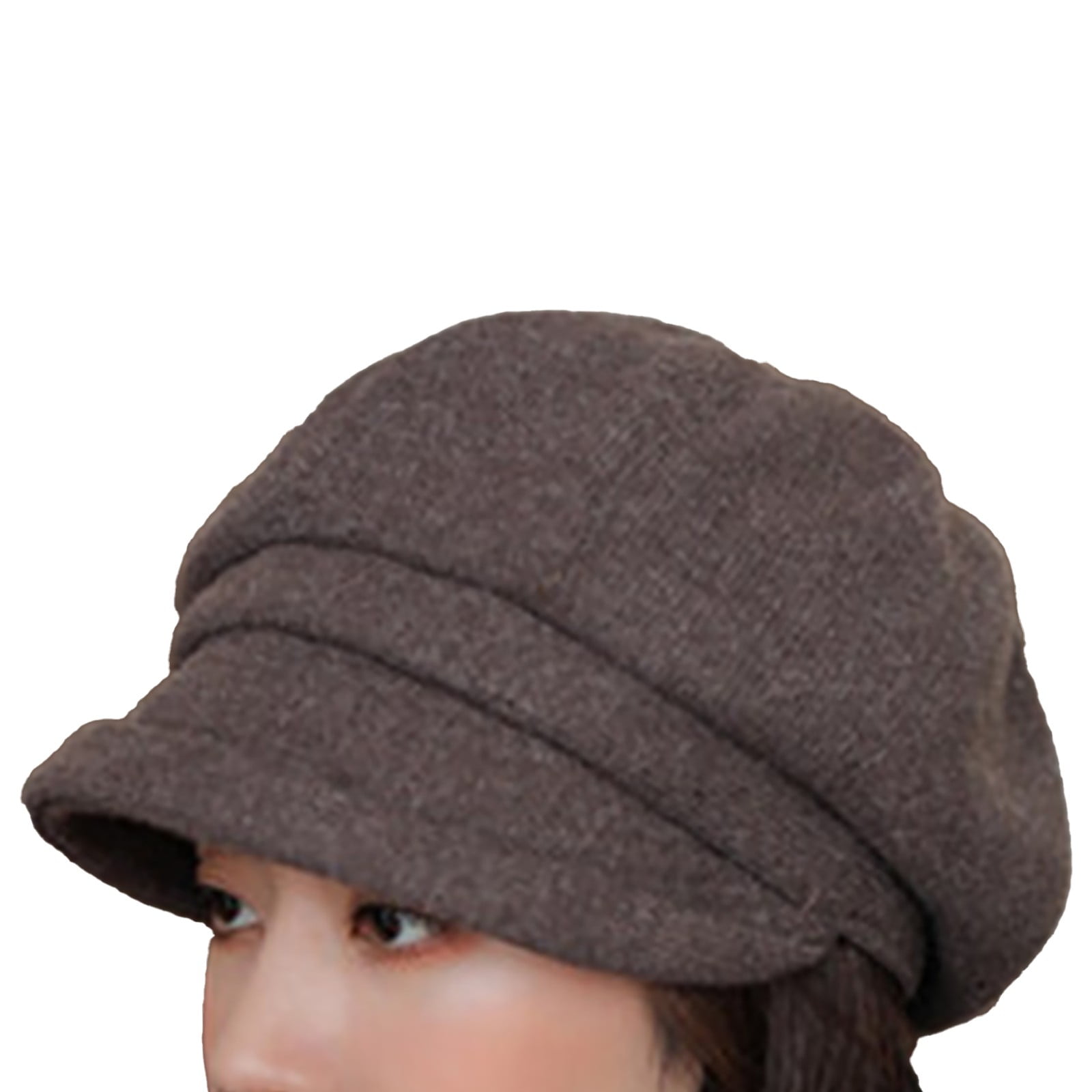Soyumi Visor Beret Hats Cable Knit cap Plain Cuff Cabbie Driving Hat ...