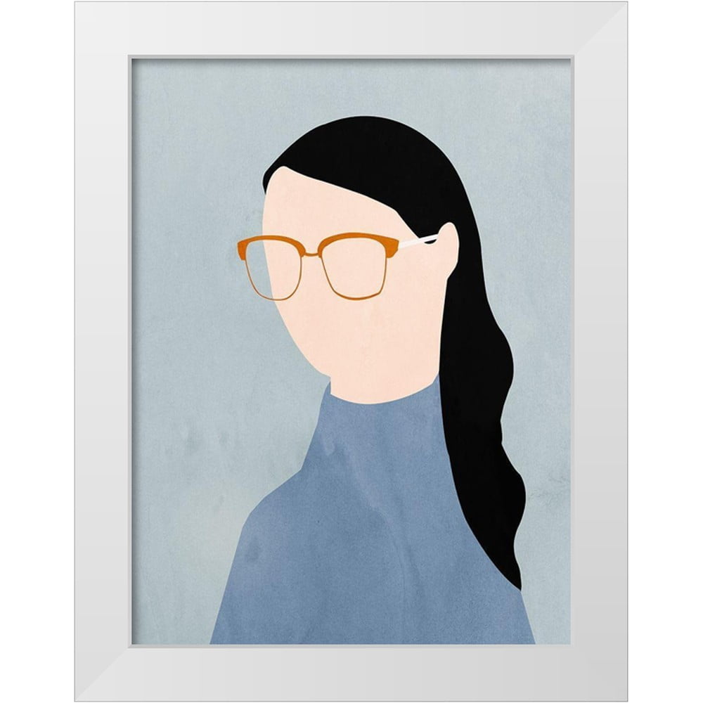 Sozi 12x14 White Modern Wood Framed Museum Art Print Titled - Eva ...