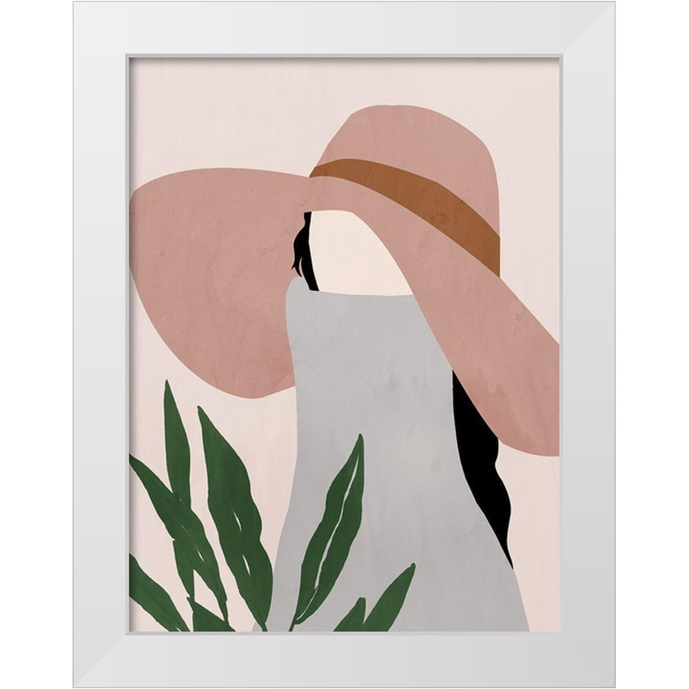 Sozi 25x32 White Modern Wood Framed Museum Art Print Titled - Tiana ...