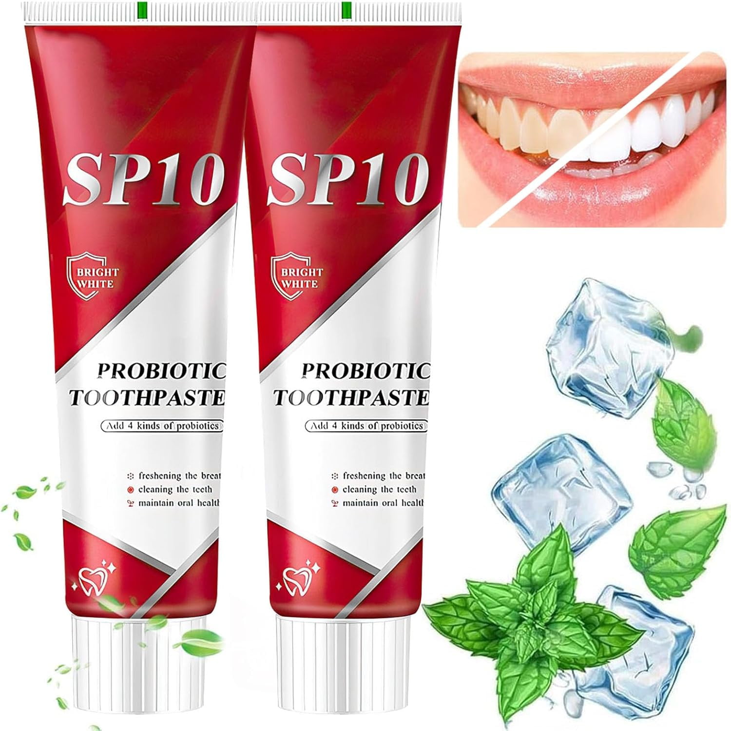 Sp-10 Ultra Toothpaste, Sp10 Probiotic Toothpaste - Sp10 Bright White Toothpaste for Stain ...