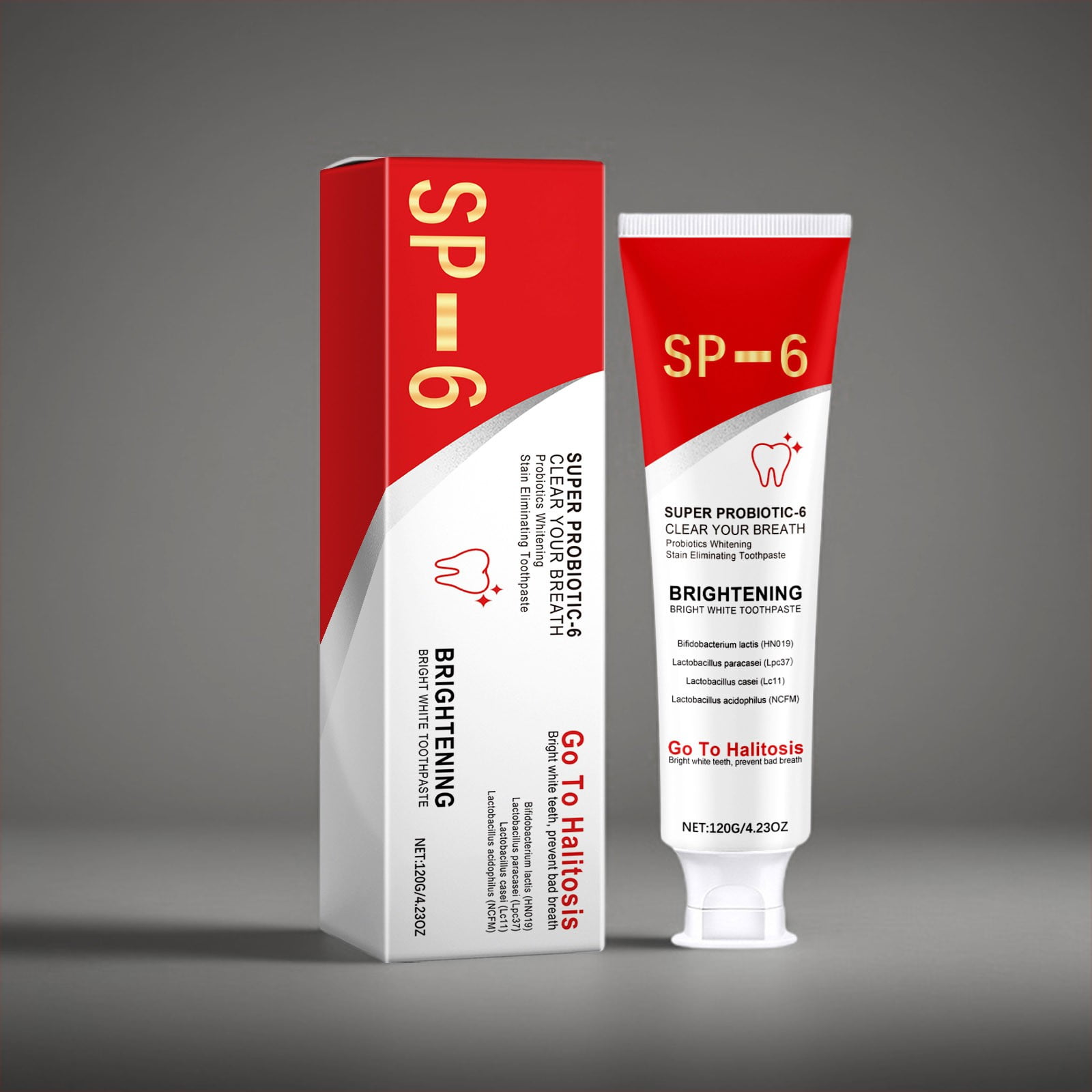 Sp-6 Super Probiotic-6 Oral Microbiota Strength + Bright White ...