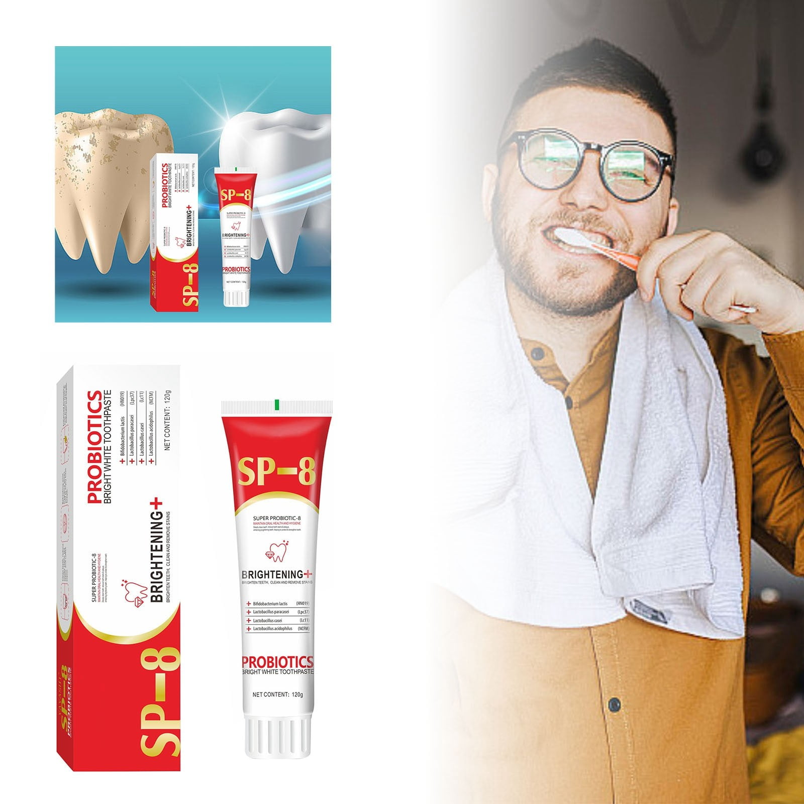 Sp 8 Toothpaste Sp 8 Probiotic Toothpaste Deep Cleaning Care Toothpaste Fresh Breath 120g